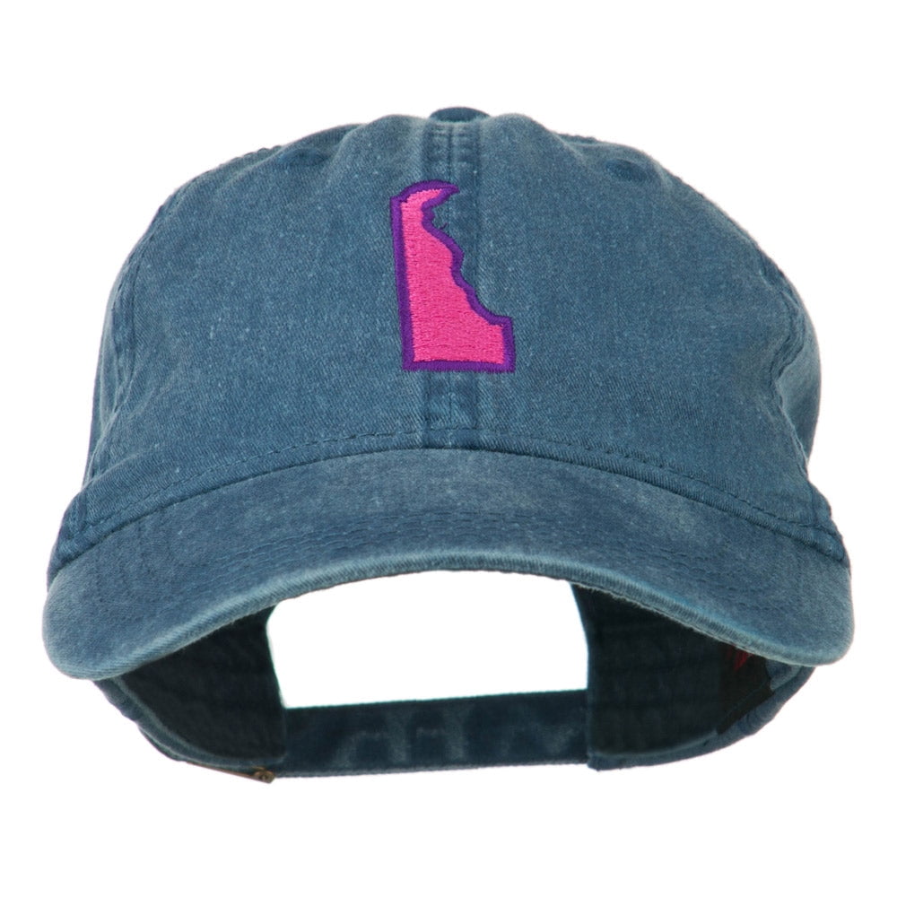 Delaware State Map Embroidered Washed Cap - Navy OSFM - Walmart.com
