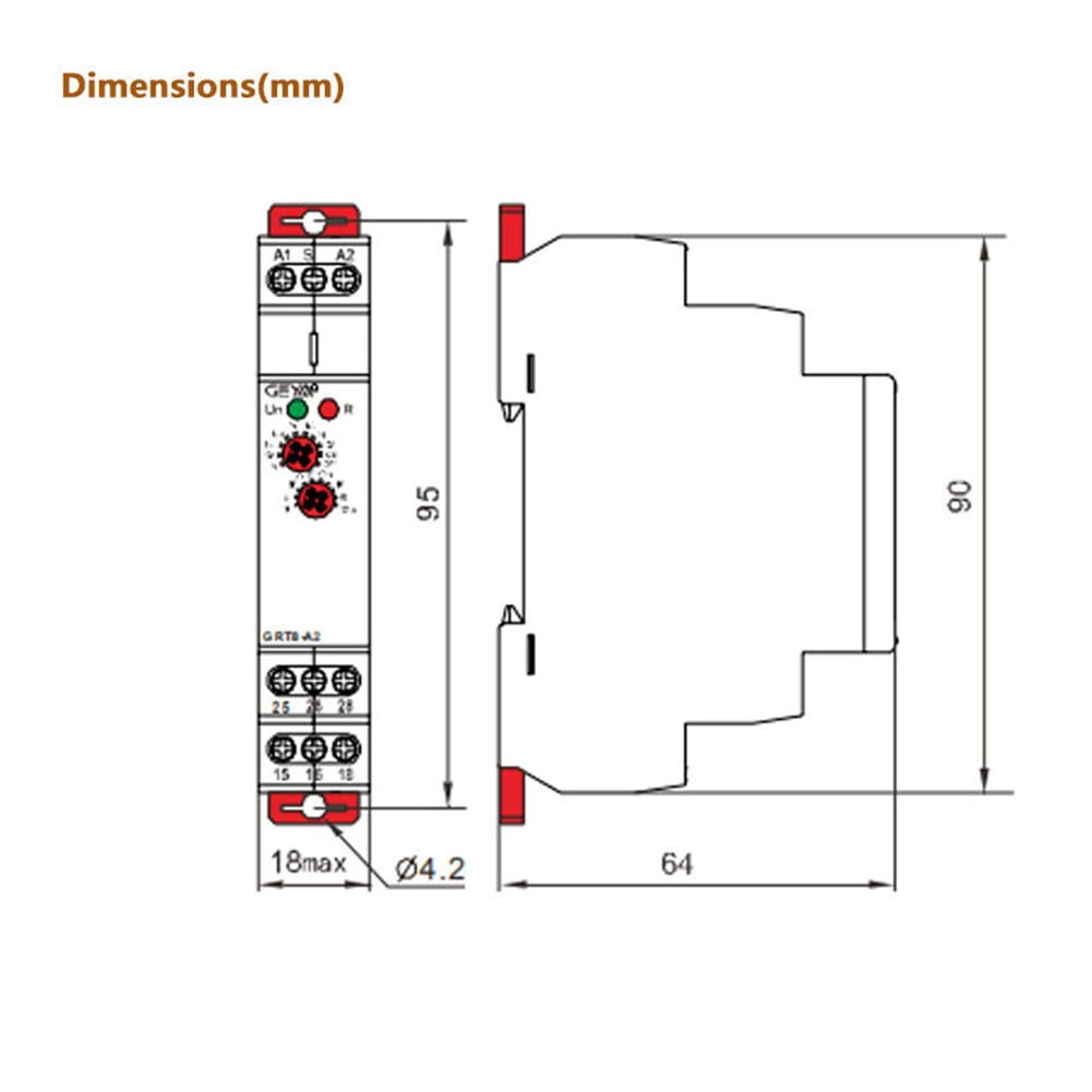 Delay Relay Time Relay 230V Grt8-B1 Shut-Off Relay Time Din Rail Type ...