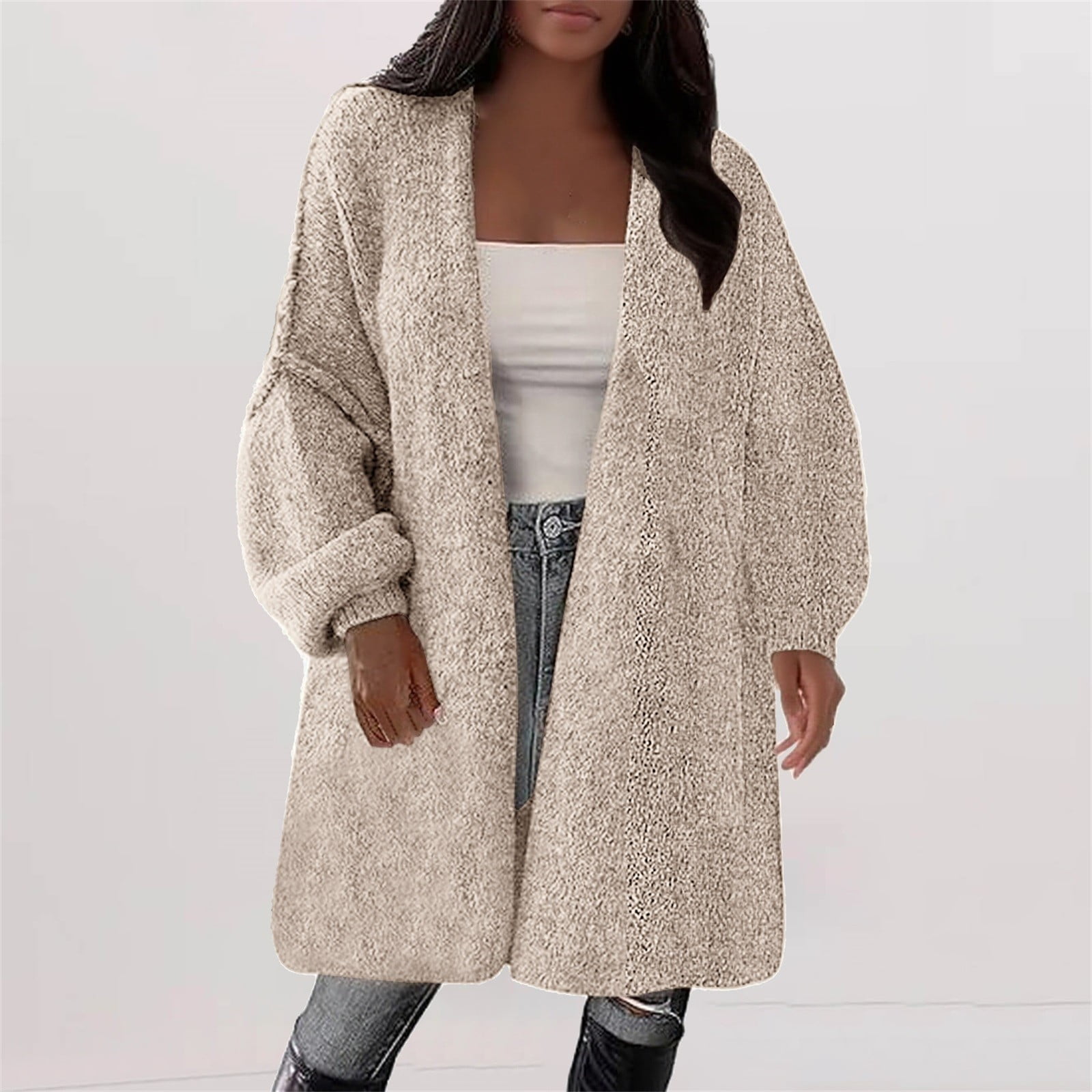 Delayuji Long Cardigan Sweaters For Women Fall Winter Trendy Oversized ...