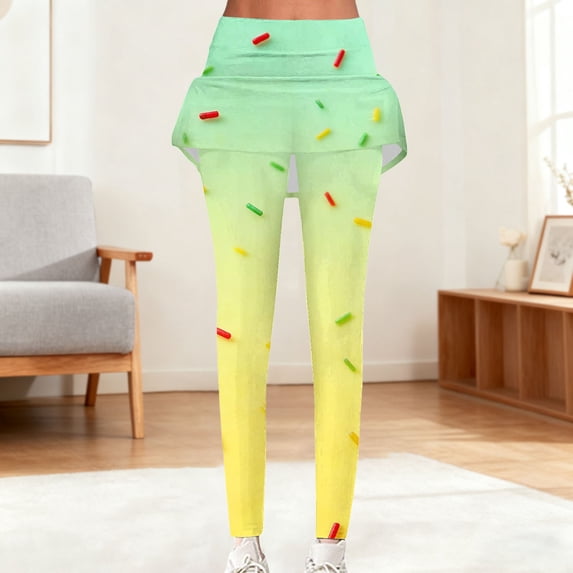 Delayuji Skirted Legging for Women Yoga Legging with Skirts Women ...