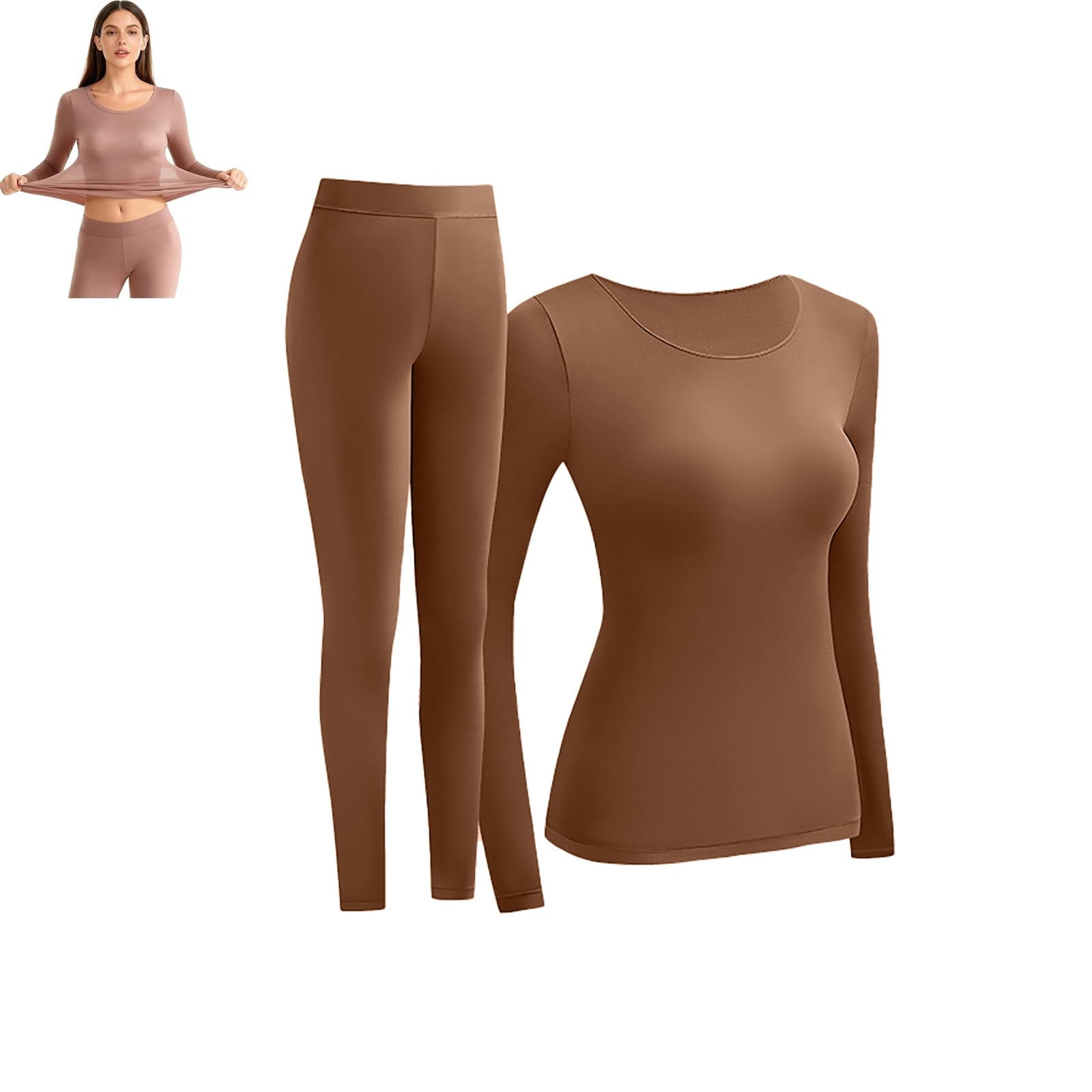 Delayuji Thermal Underwear Set for Women Thermal Inner Wear High ...