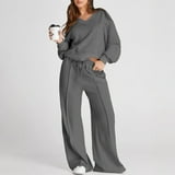 Delayuji Women's Sweatshits and Swearpants Sets Casual Long Sleeve ...