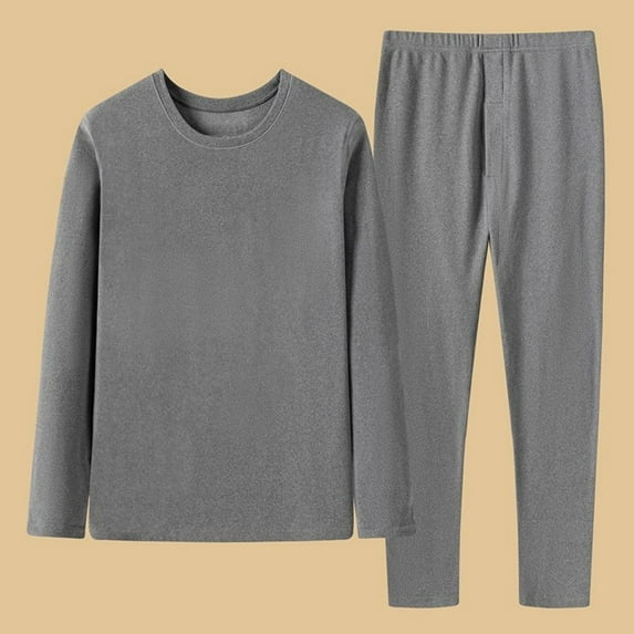 Delayuji Women's Thermal Underwear Set Fleece Two Piece Set Pajamas ...