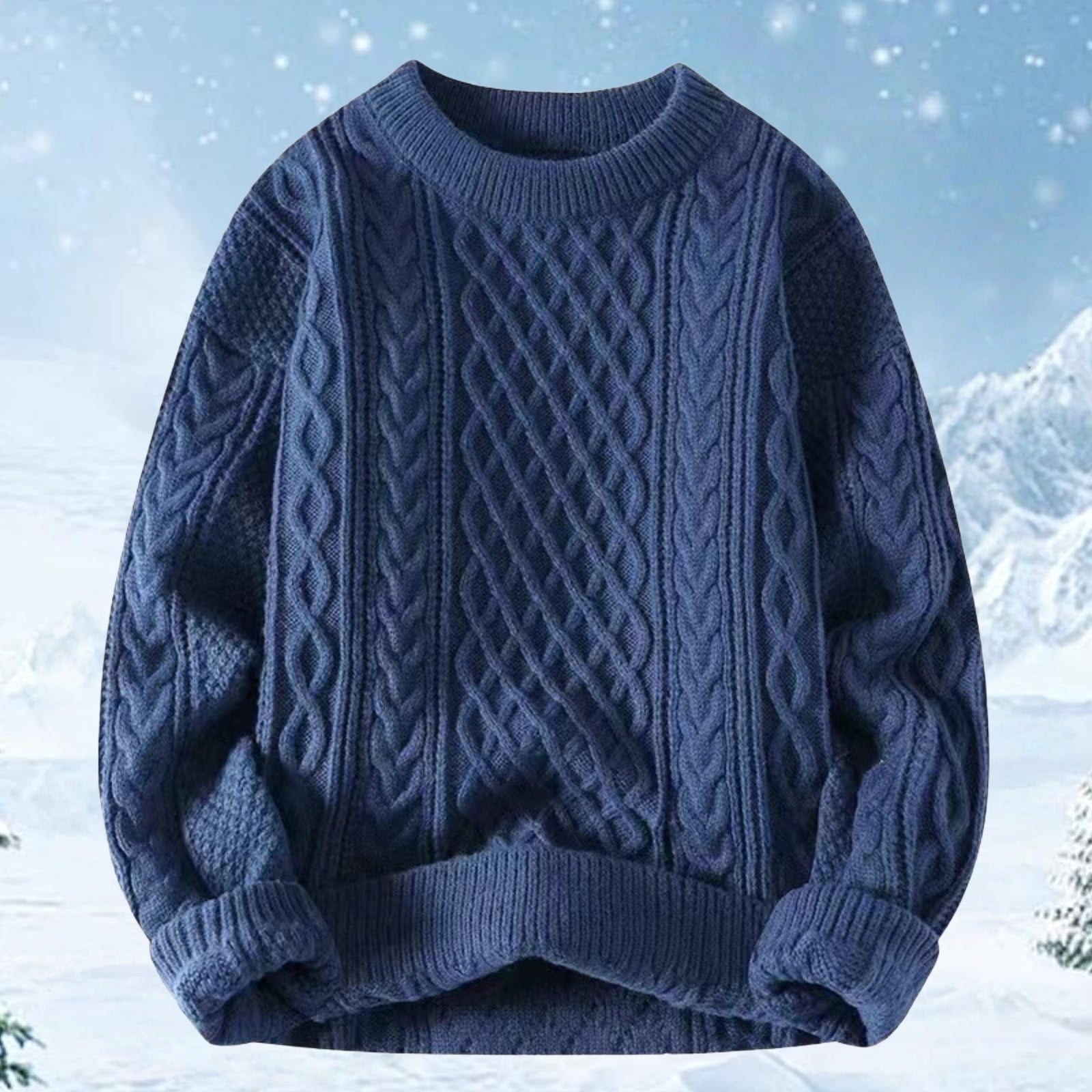 Delayuji Womens Oversized Sweater Cable Knitted Chunky Sweaters ...