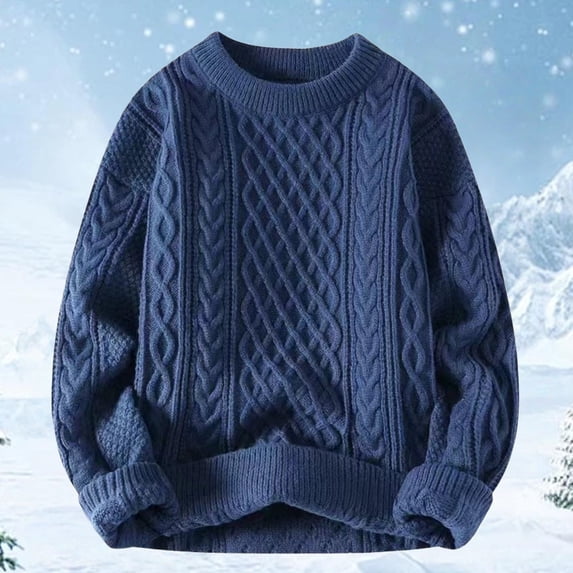 Delayuji Womens Oversized Sweater Cable Knitted Chunky Sweaters ...