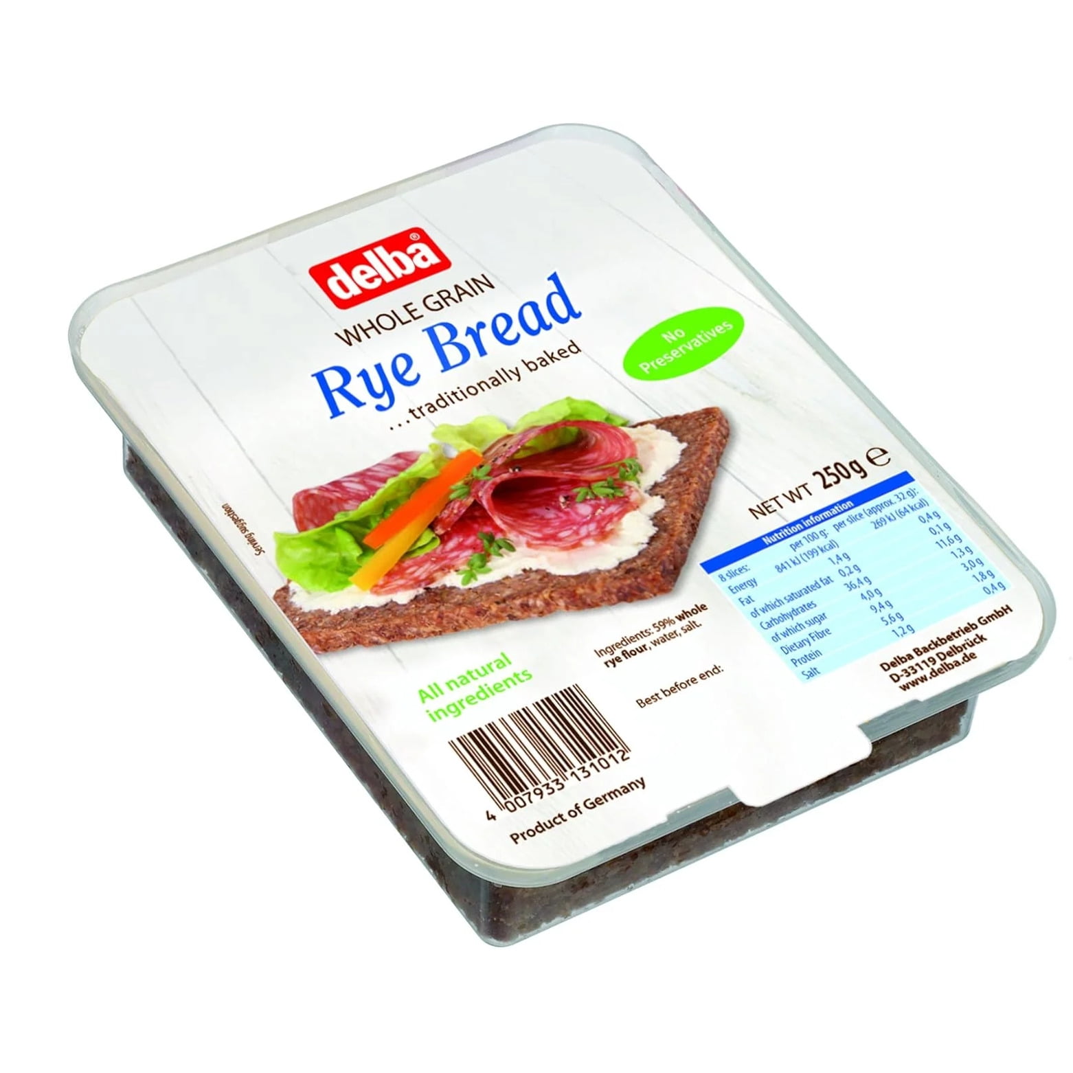 Delba Whole Grain Rye Bread - Walmart.com
