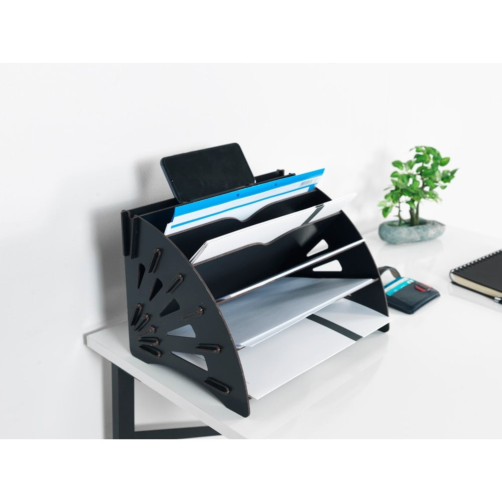 Delca Desktop Organizer Black - Walmart.com
