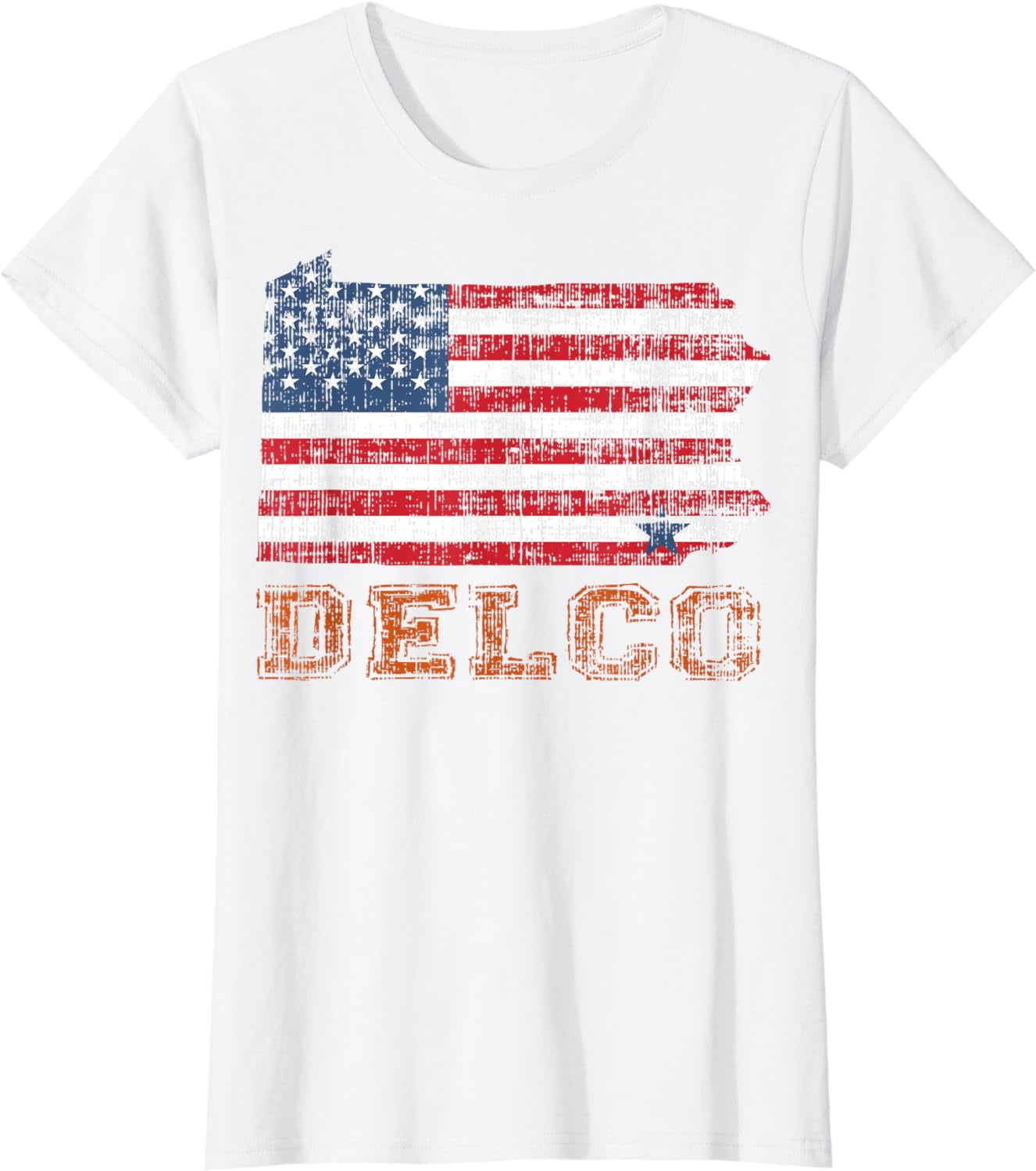 Delco Philadelphia American USA Flag Pennsylvania Vintage T-Shirt ...