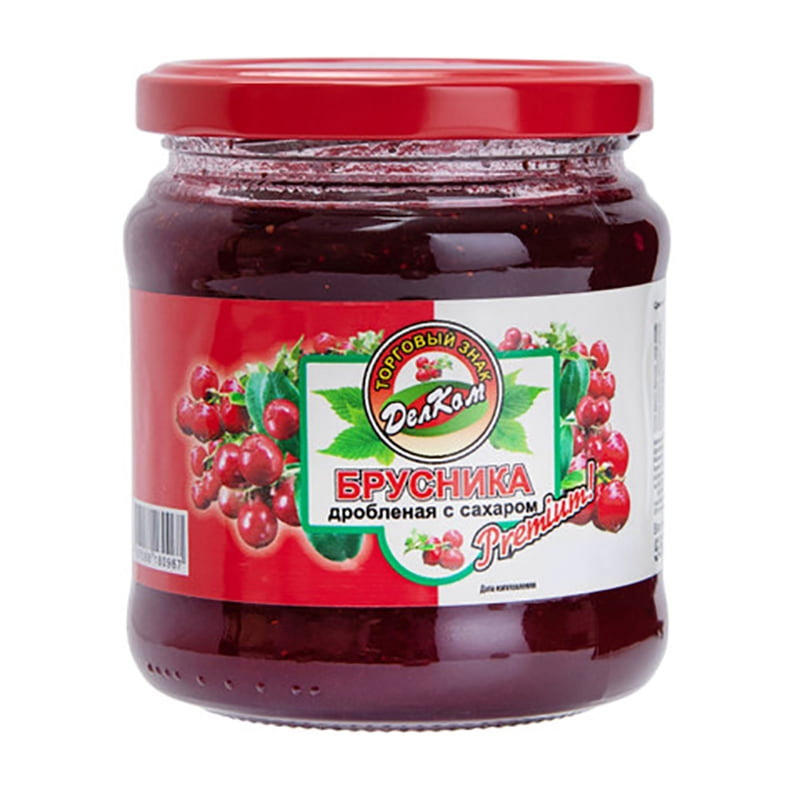 Delcom Mashed Lingonberry With Sugar 550g / 1.21lb - Walmart.com