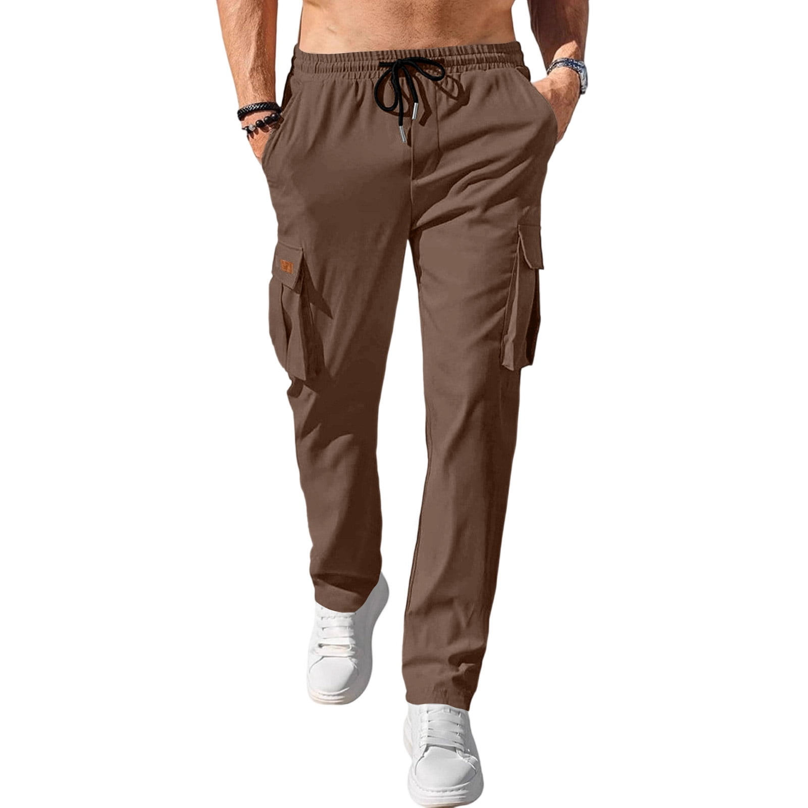 Delconic Casual Sports Pants Men's Loose Leggings Long Panel Fitness ...