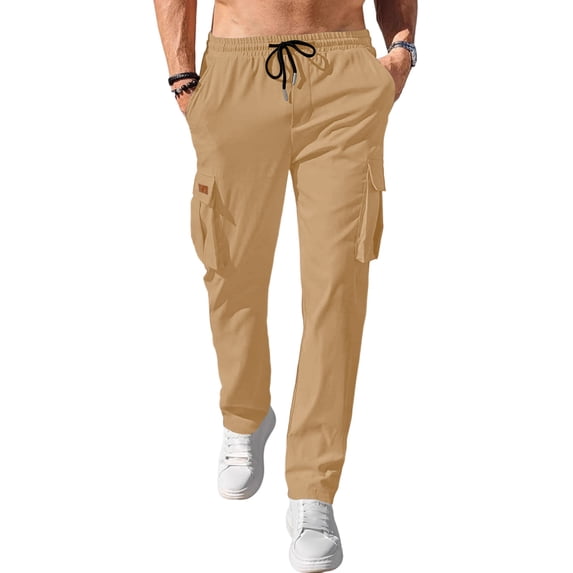 Delconic Casual Sports Pants Men's Loose Leggings Long Panel Fitness ...