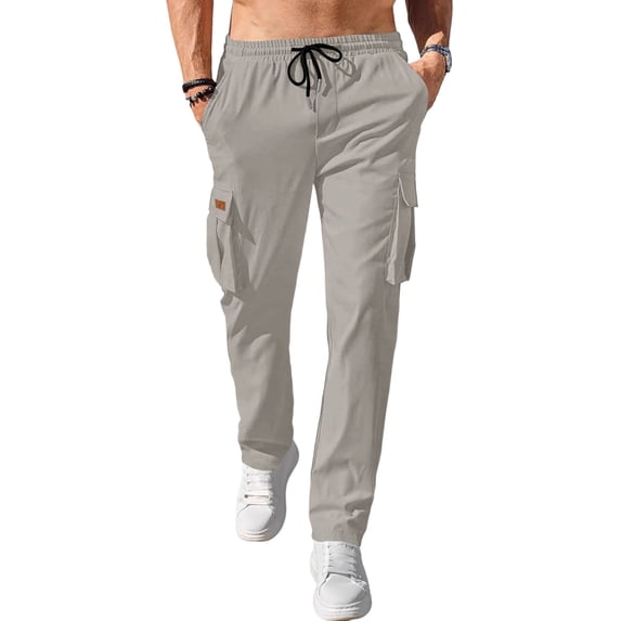 Delconic Casual Sports Pants Men's Loose Leggings Long Panel Fitness ...