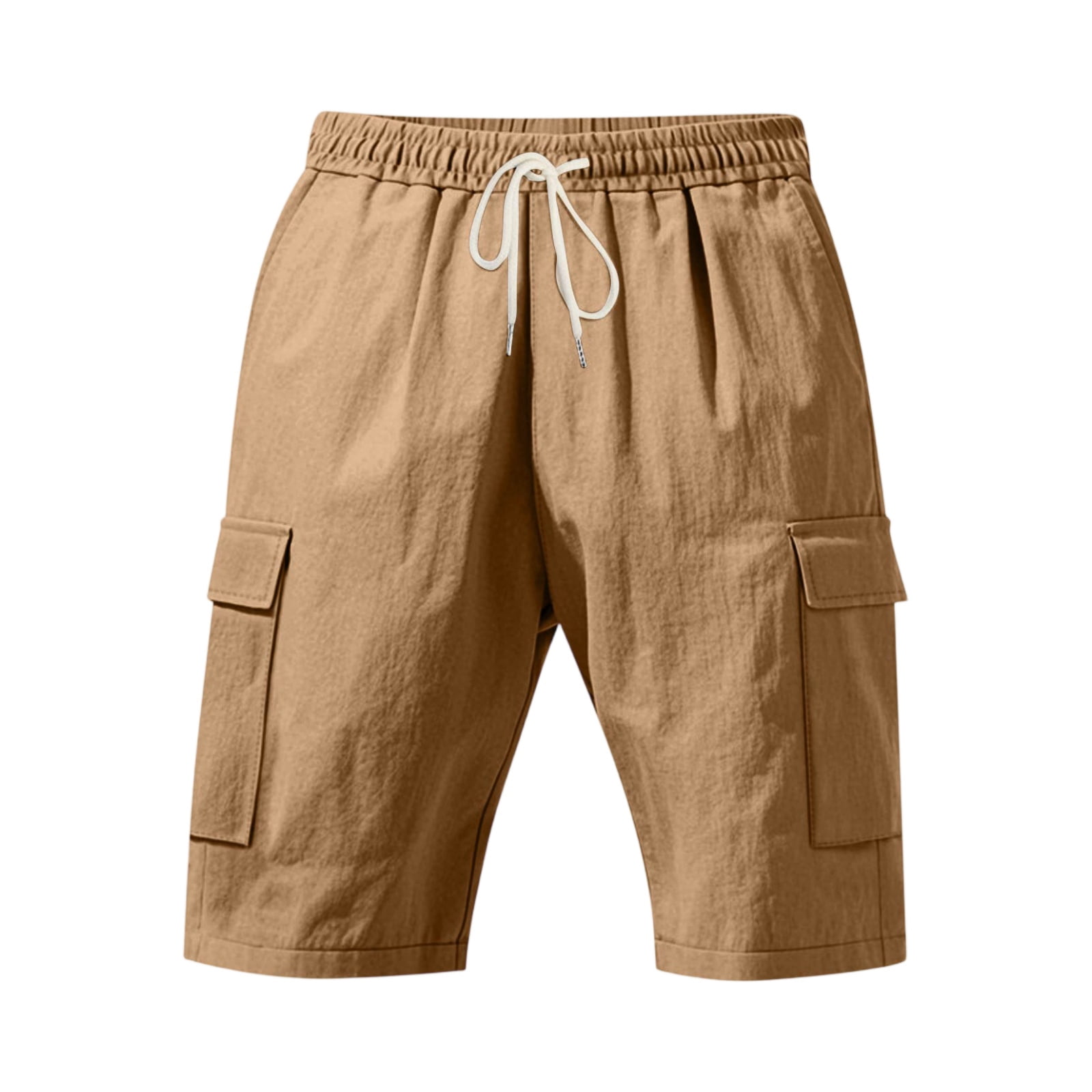 Delconic Men's Lightweight Breathable Linen Loose Cargo Multi-pocket ...