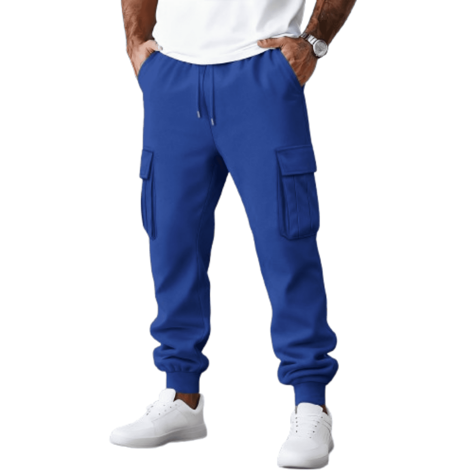 Delconic Men's Multi-pocket Slim Fit Drawstring Sporty Casual Work ...