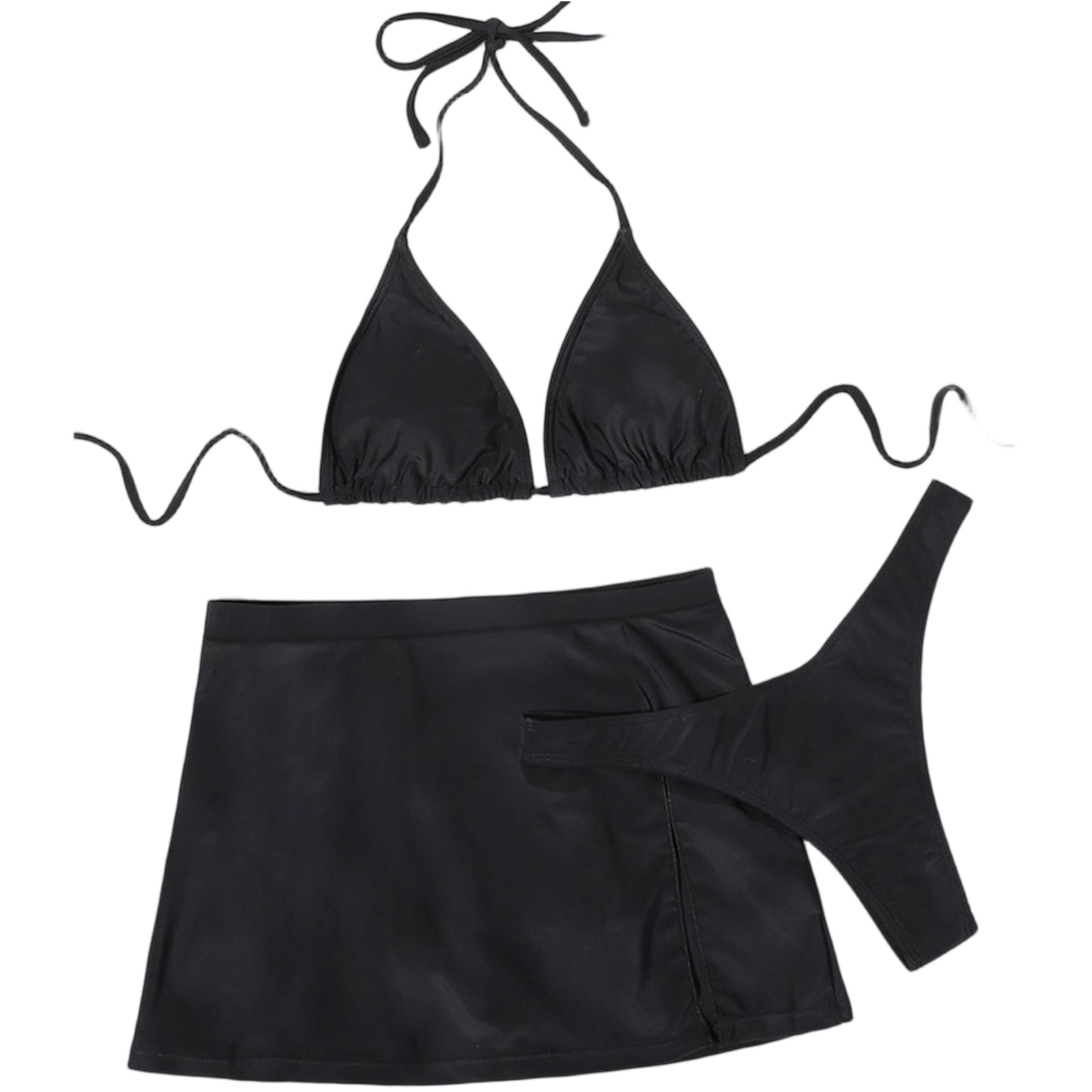Delconic Sexy High-Waisted Slit Bikini Set for Women, Two-Piece ...