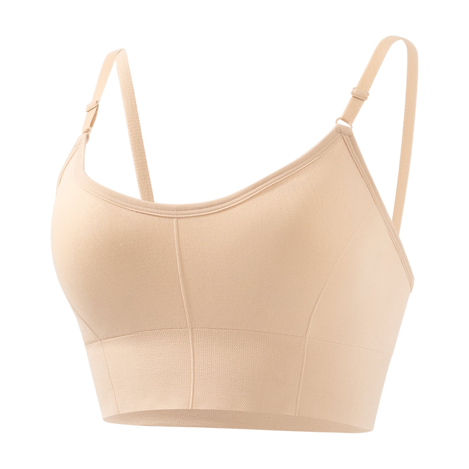 Delconic Women’s Wireless Seamless Bra Adjustable Strap Soft Stretchy ...