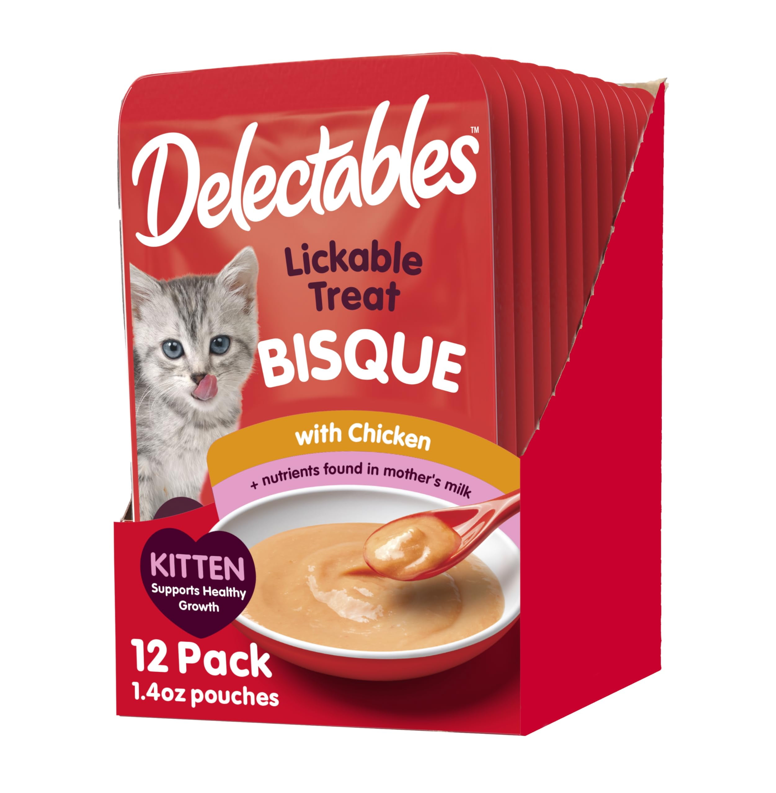 Delectables Bisque Kitten Lickable OIF8 Wet Cat Treats - Tuna & Chicken ...