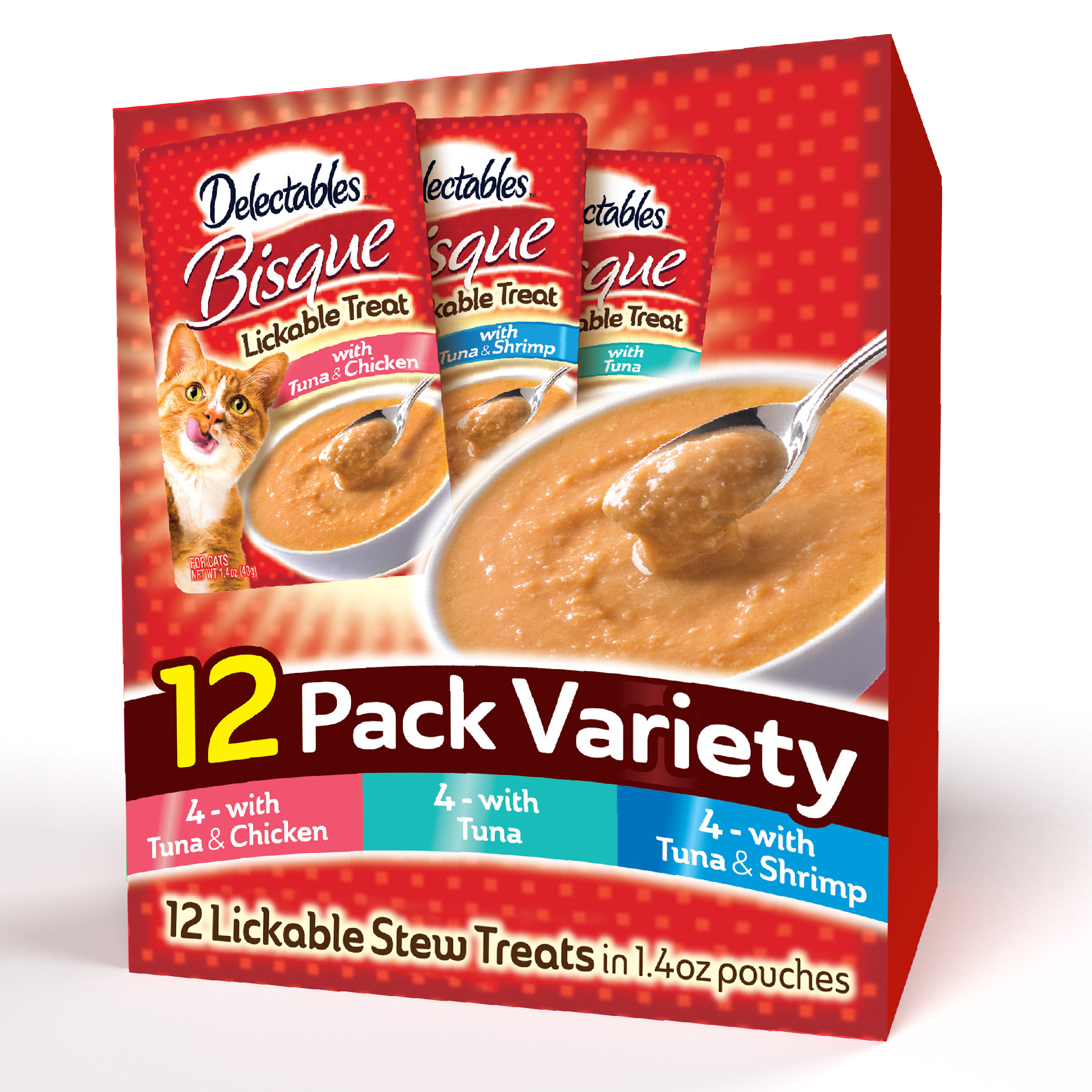 Delectables Lickable Cat Treats - Bisque Tuna & Chicken, 1.4 Oz ...