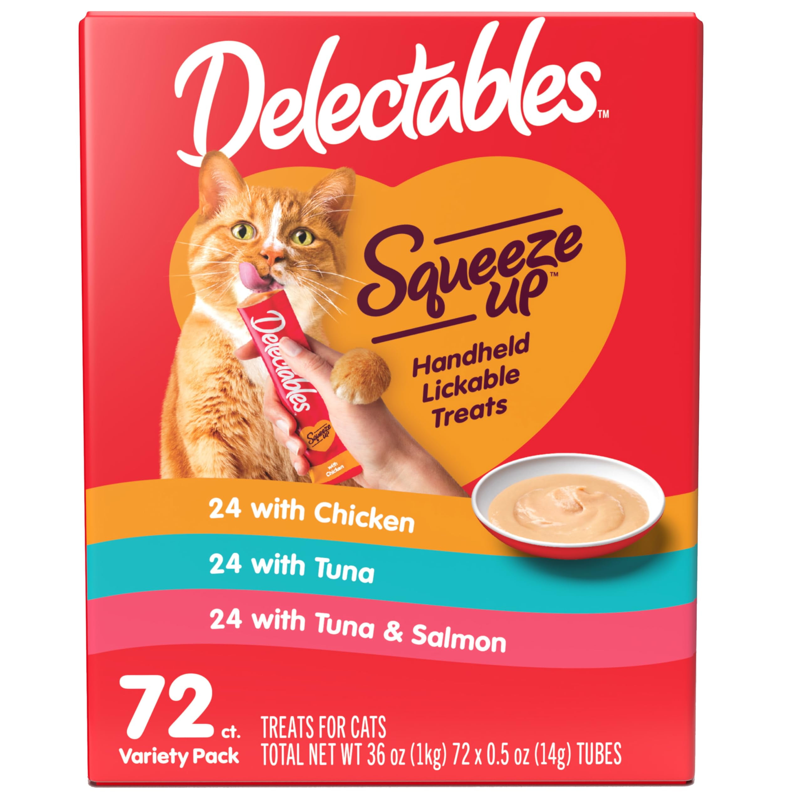 Delectables Squeeze Up Variety Pack, Creamy Squeezable Puree, Lickable ...