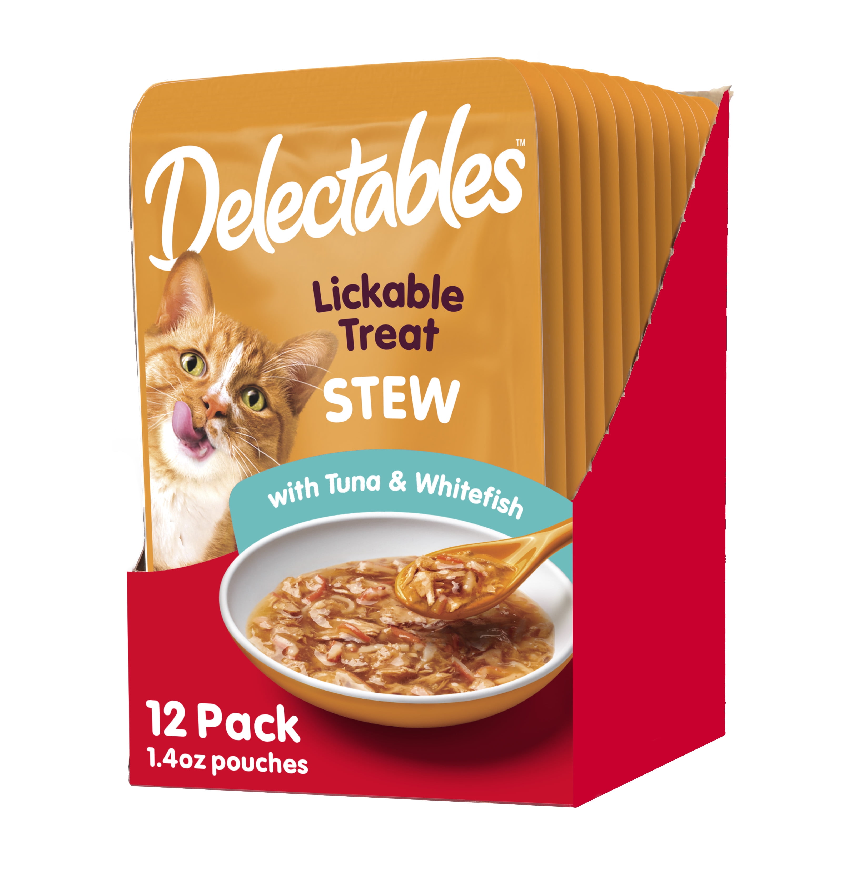 Delectables Stew Tuna & Whitefish Wet Cat Treat, Food Fish, 1.4oz ...