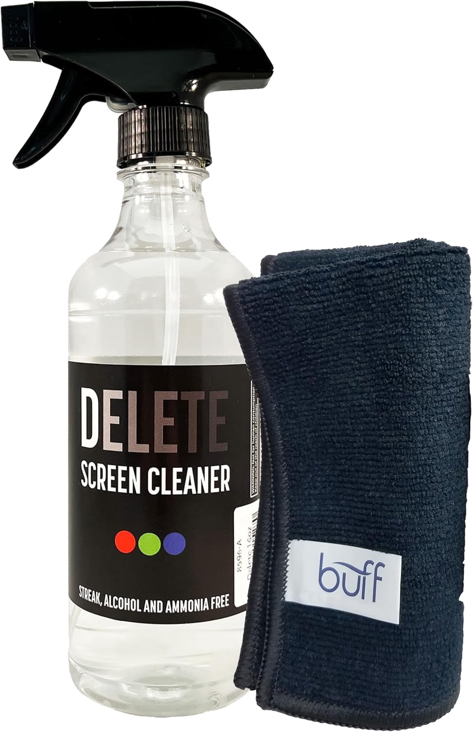 Delete Screen Cleaner Spray Kit, 16oz Bottle and 12"x12" Microfiber ...