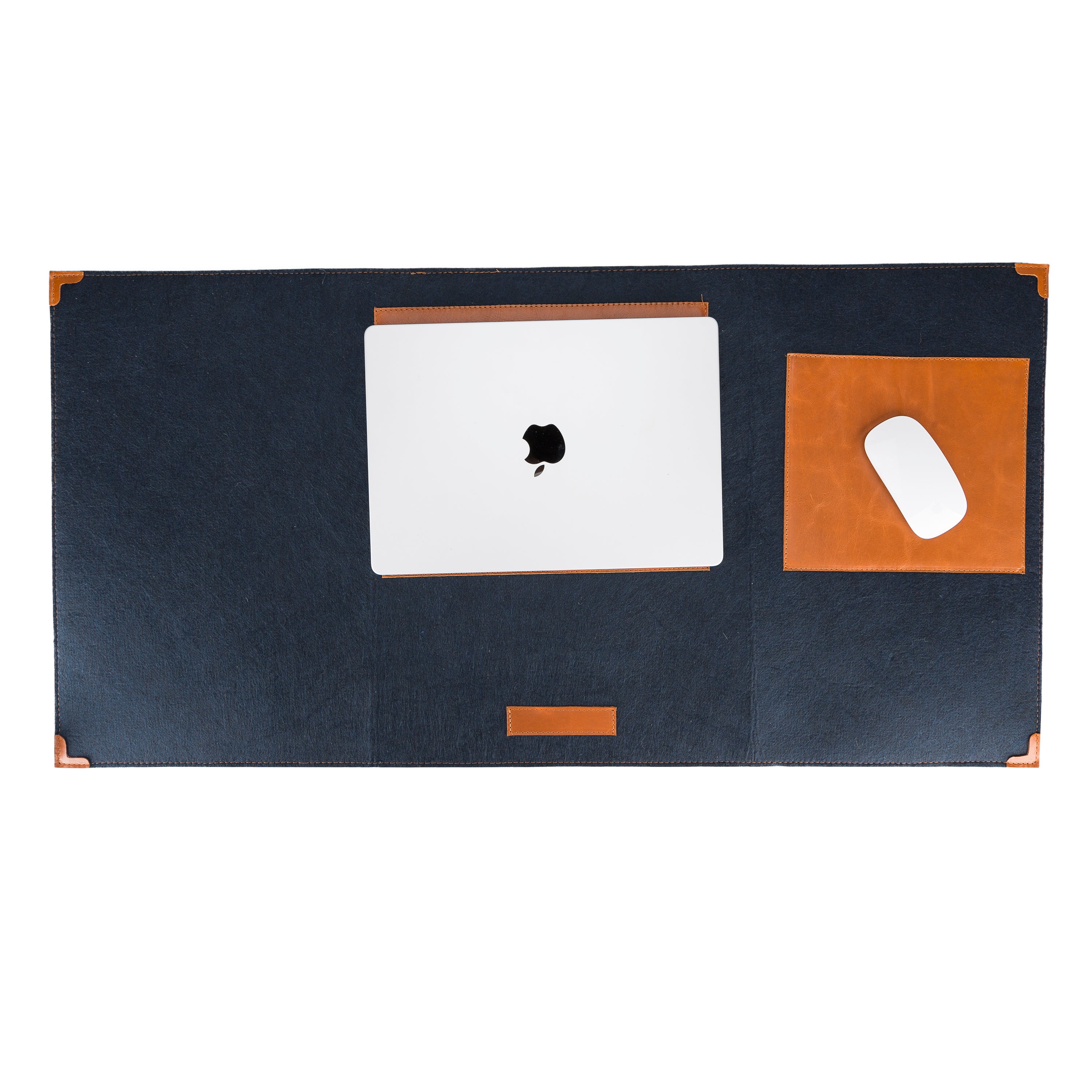 DelfiCase Navy Blue Felt Deskmat, Computer Pad, Office Desk Pad ...