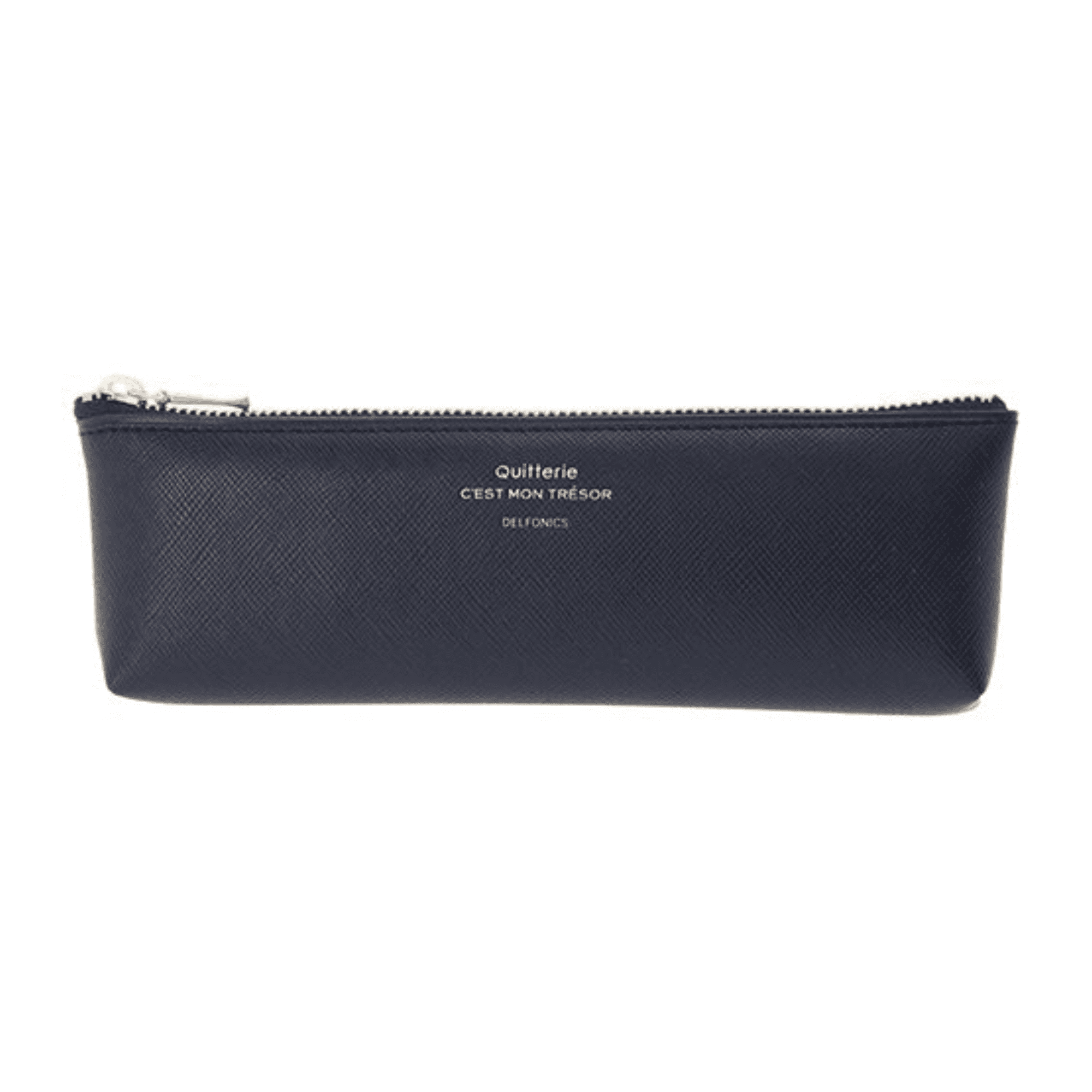 Delfonics Quitterie Pen & Pencil Case: 7-1/4 in. x 2-1/2 in. (Dark Blue ...