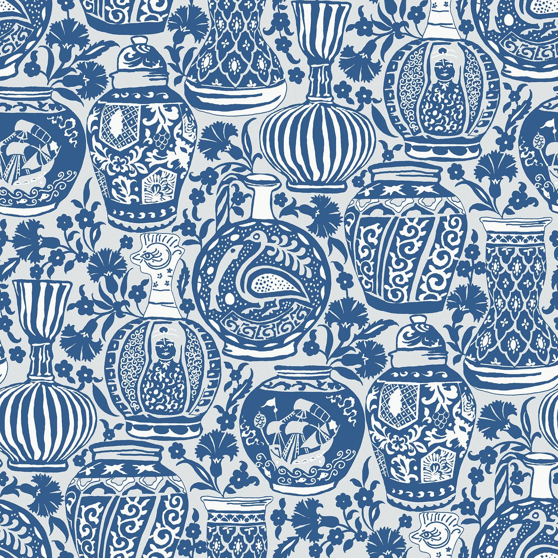 RoomMates Delft Pottery Blue Peel and Stick Wallpaper, 1 Roll - Walmart.com