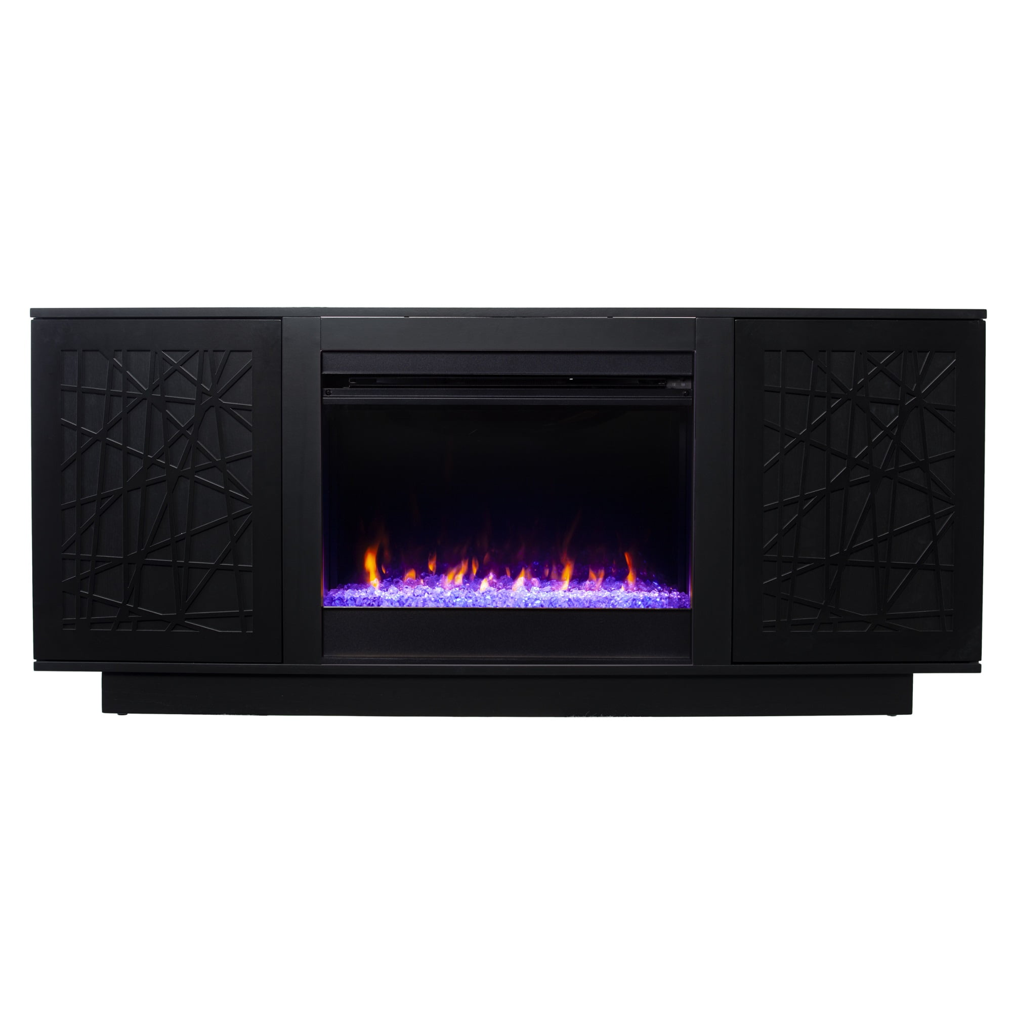Delgrave Color Changing Fireplace with Media Storage - Walmart.com