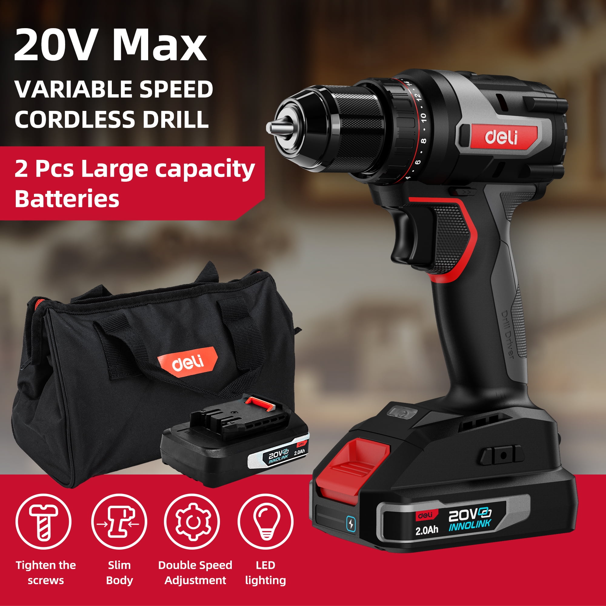 BLACK+DECKER 20-Volt MAX* Lithium-Ion Drill-Driver, LDX120C - Walmart.com