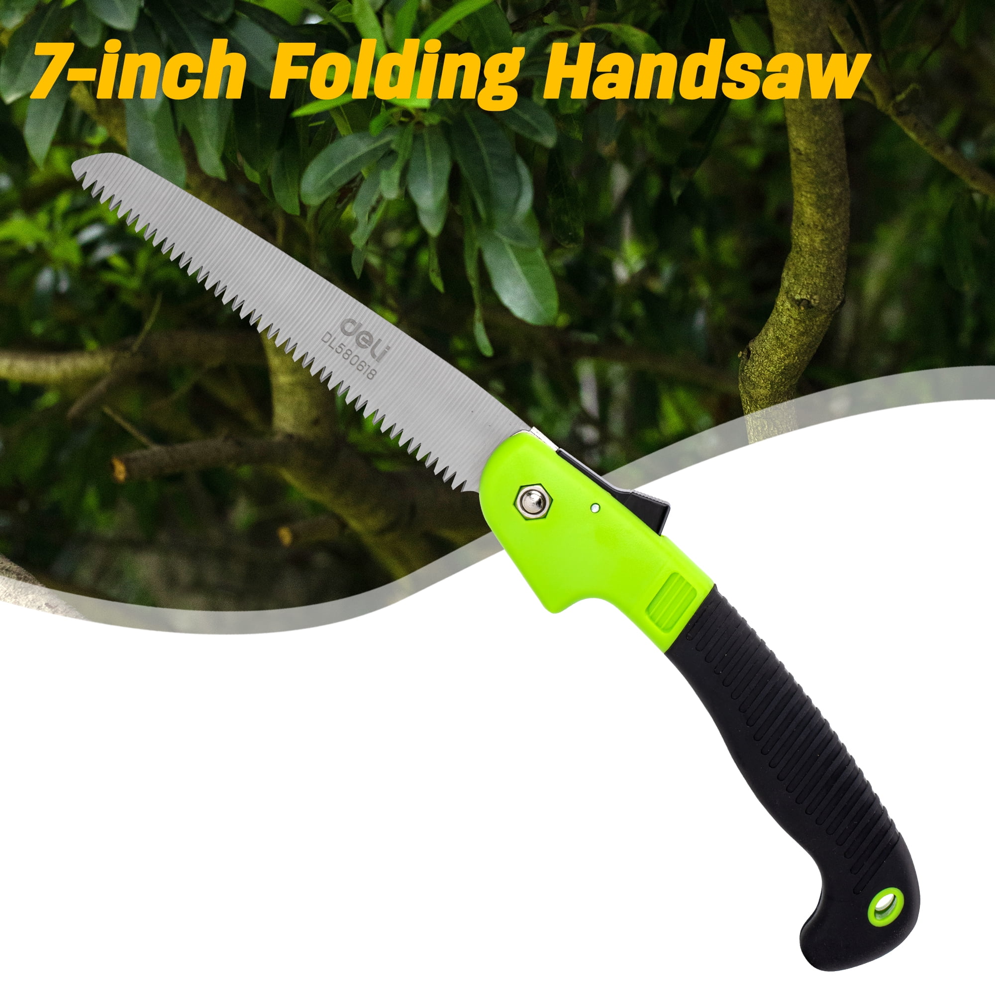 Deli 7-inch Collapsible Stainless Steel Handsaw, Outdoor Manual Saw for ...
