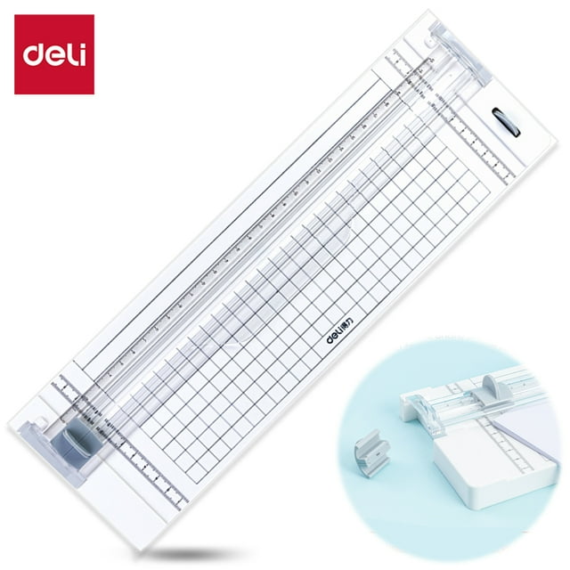 Deli A4 A5 Paper Cutter 12 in Straight Paper Trimmer with Side Rule ...