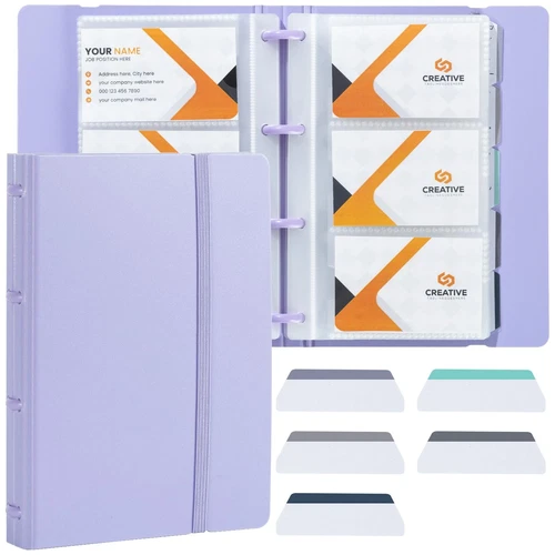 Deli Business Card Book Holder - Portable Office Organizer, Holds 180 ...