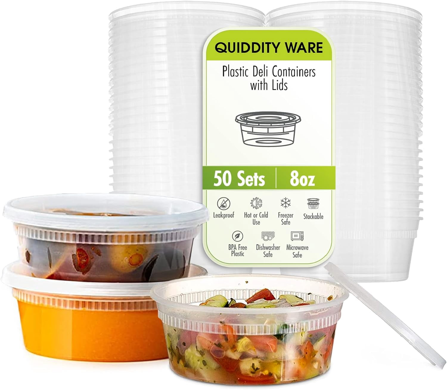 Deli Containers with Leakproof Lids- BPA-Free Plastic Microwaveable ...