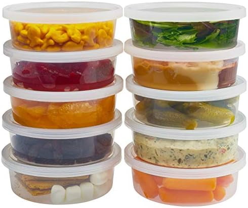 - Deli Containers with Lids 8 oz. Leakproof - 40 Pack Plastic ...