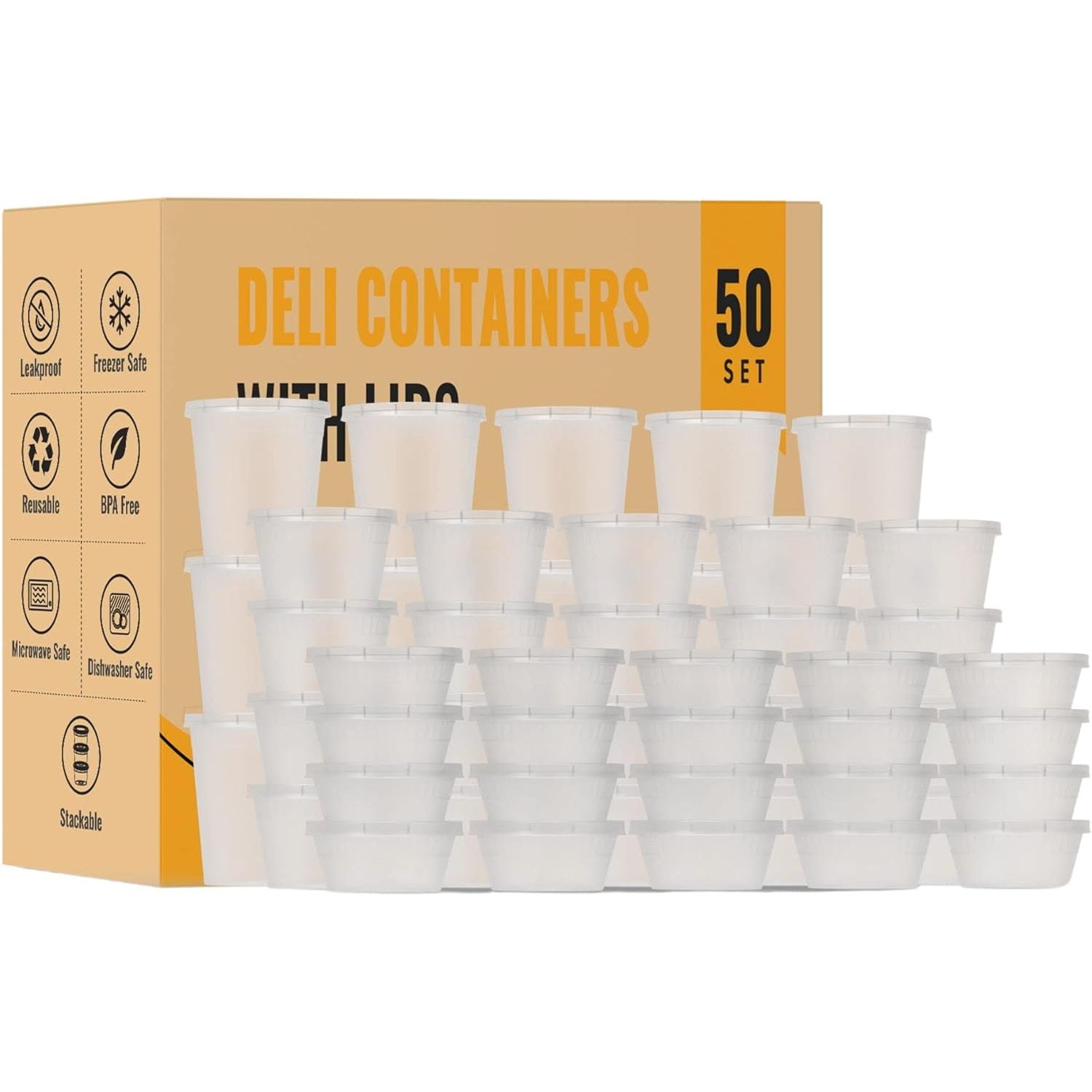 Deli Containers with Lids - Quart Containers with lids - Soup Freezer ...
