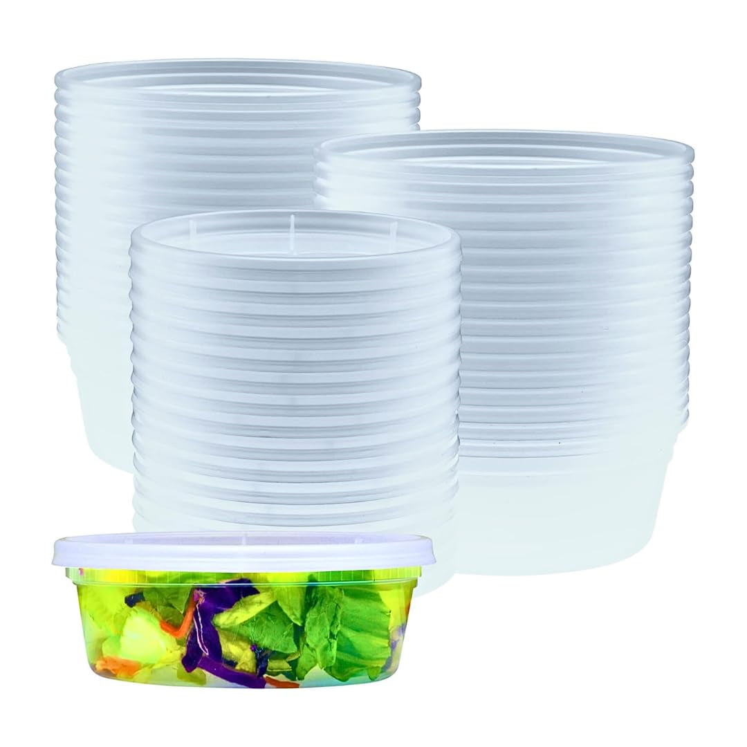 Deli Containers With Lids Food Storage Containers 8 oz. Pack of 24 ...