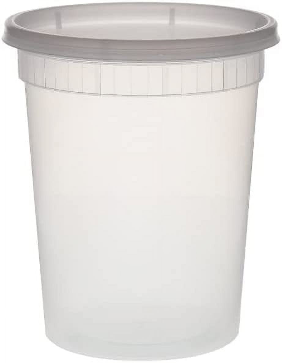 Deli Containers with Lids 32oz - Disposable Leakproof Food Storage Cups ...