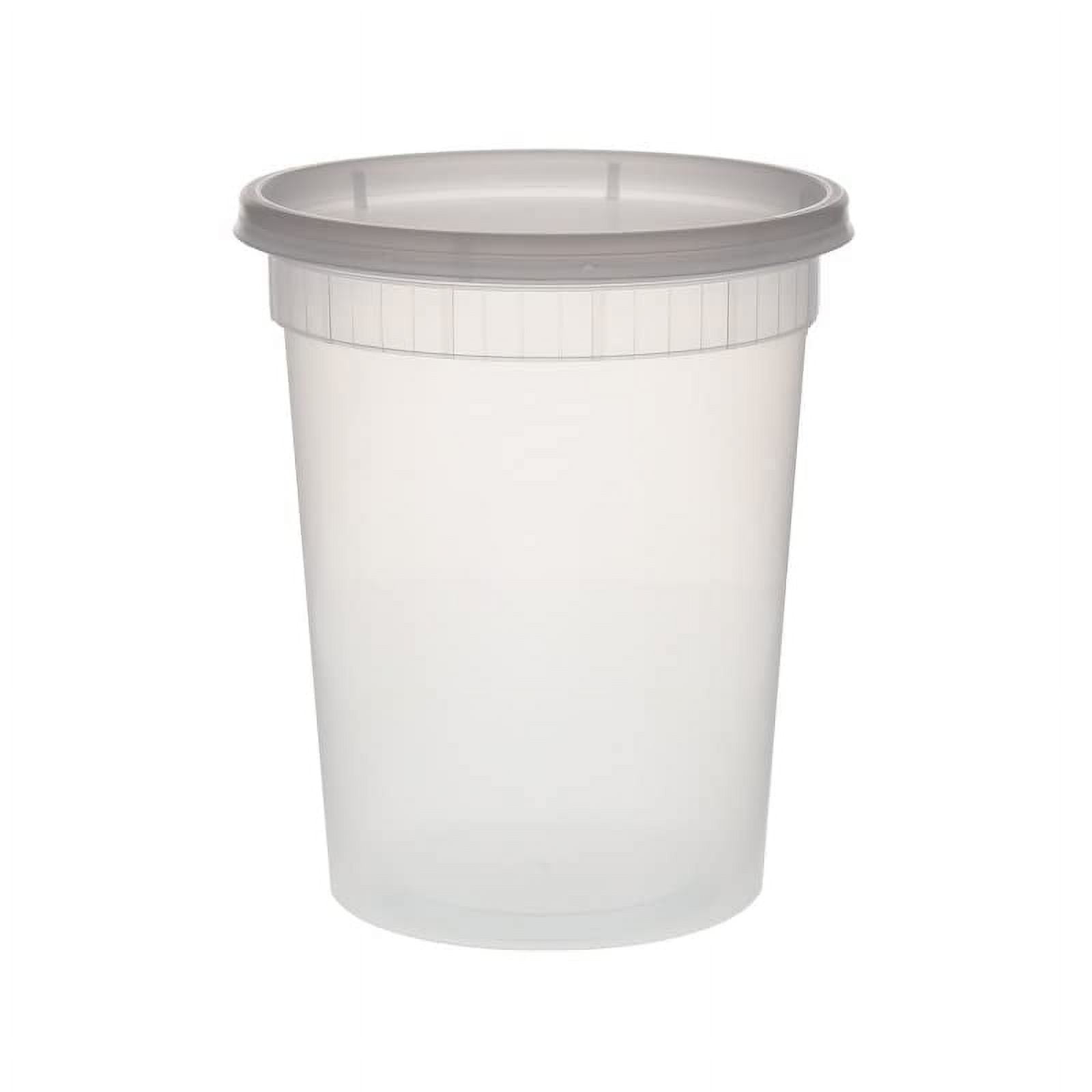 Deli Containers with Lids 32oz - Disposable Leakproof Food Storage Cups ...