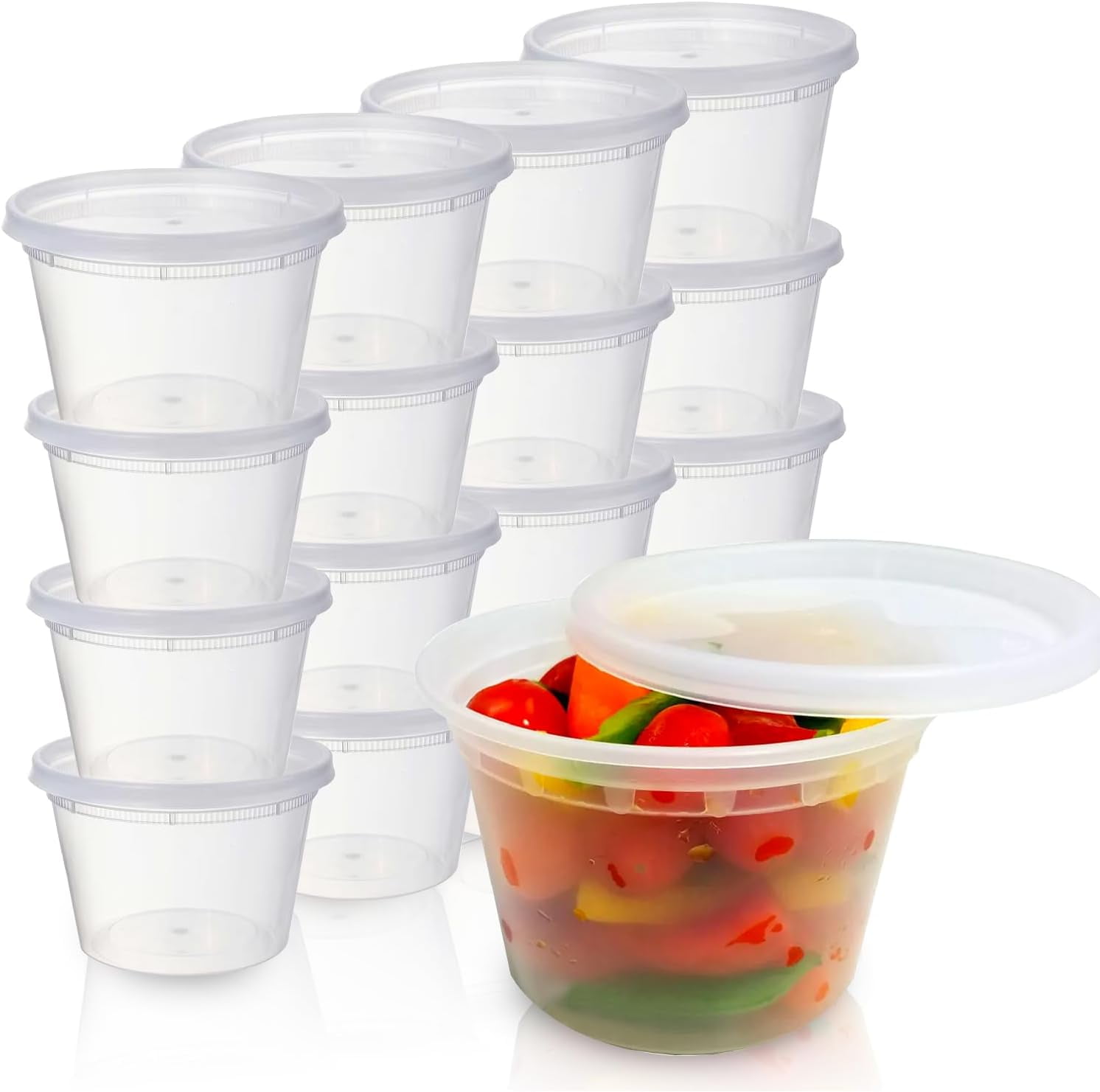 Deli Containers with Lids, Food Storage Containers with Lids 16 oz (16 ...