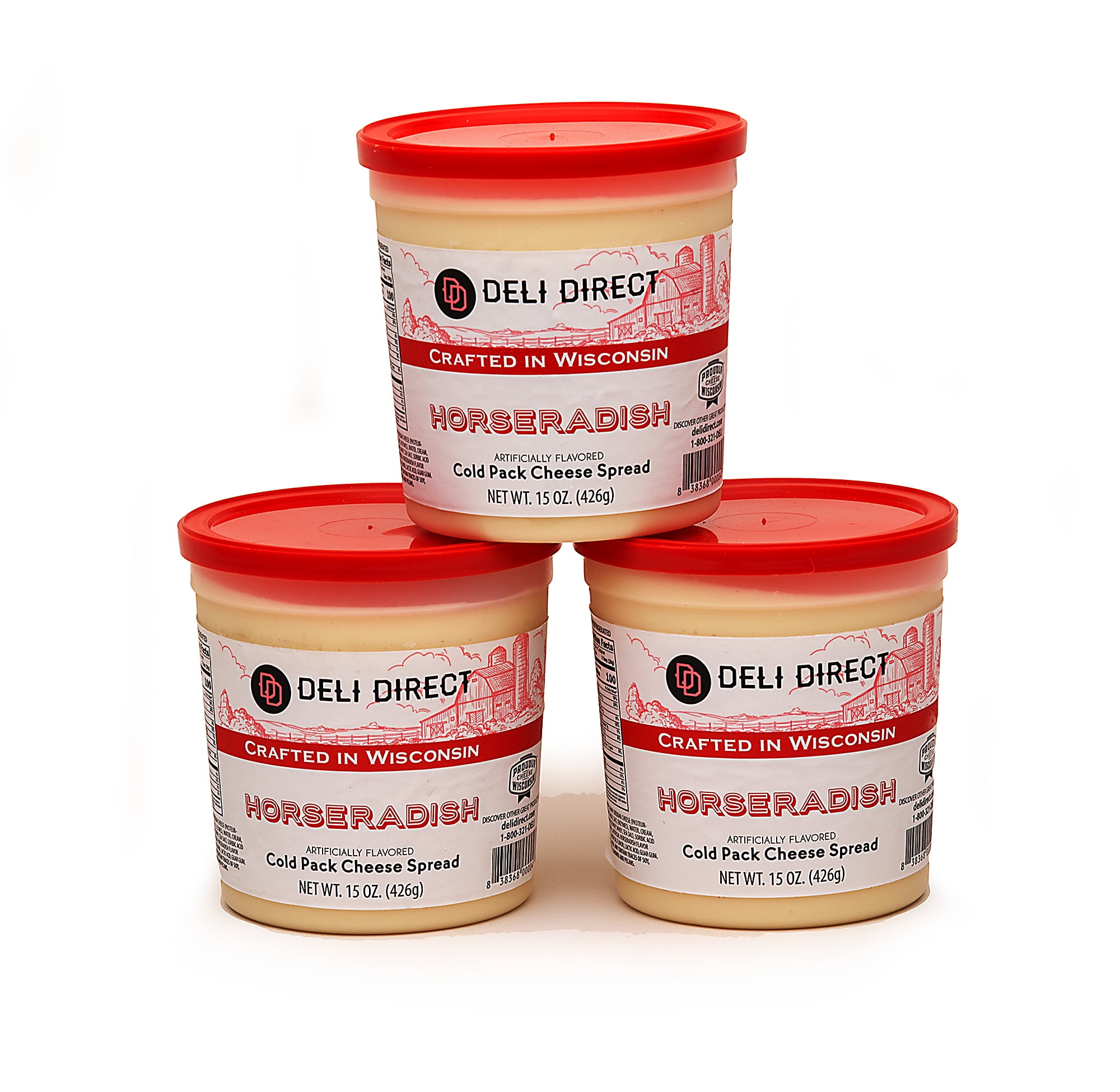Deli Direct Wisconsin Horseradish Cheese Spread (3 Pack 15oz each) 45 ...