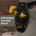 Deli Drill Holster Tool Pouch Small Tool Belt Pouch, 4 Pockets Tool Bag Tool Organizer for ...