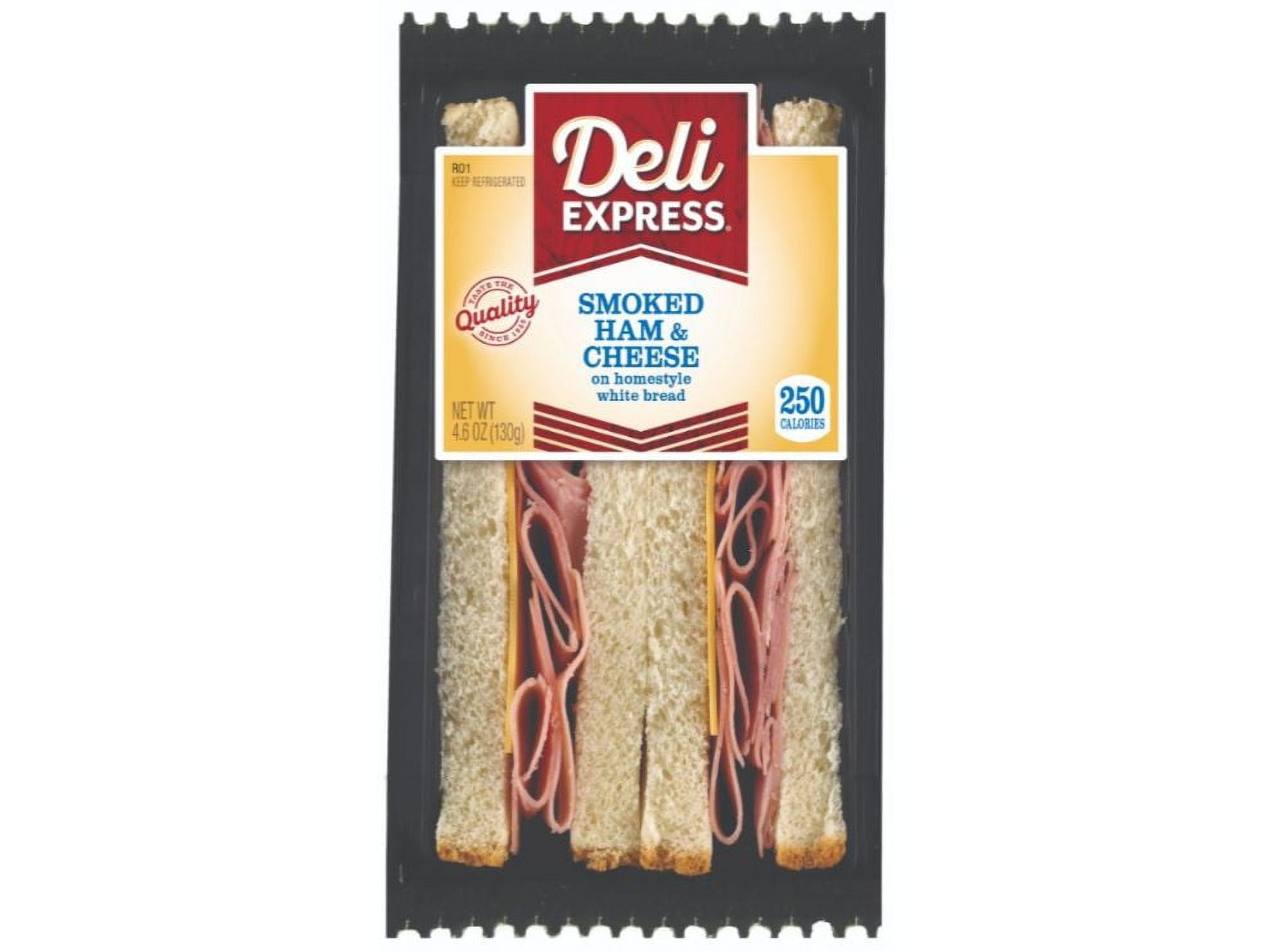 Deli Express Ham & Cheese Wedge Sandwich 4.6oz (PACK OF 10) - Walmart.com