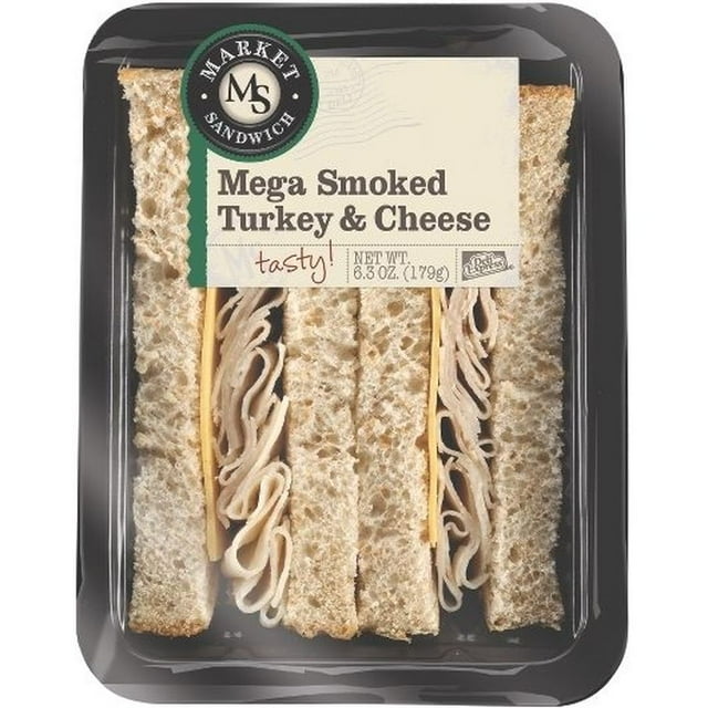 Deli Express Hickory Smoked Turkey and Cheese Mega Wedge Sandwich, 6.3 ...