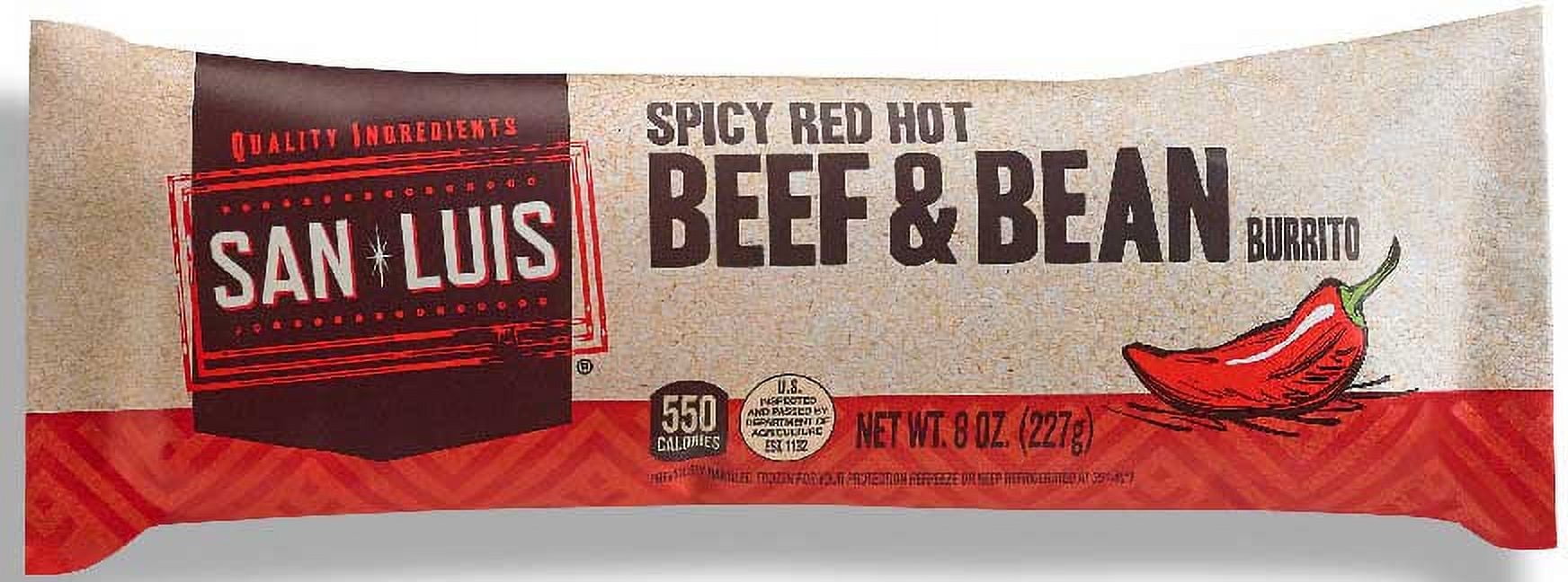 Deli Express San Luis Spicy Red Hot Beef and Bean Burrito, 8 Ounce ...