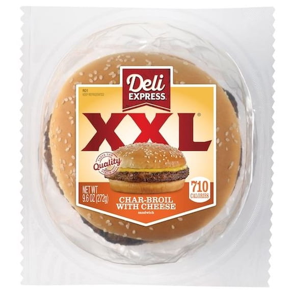 Deli Express XX Large Charbroiled with Cheese Sandwich -- 6 per case ...