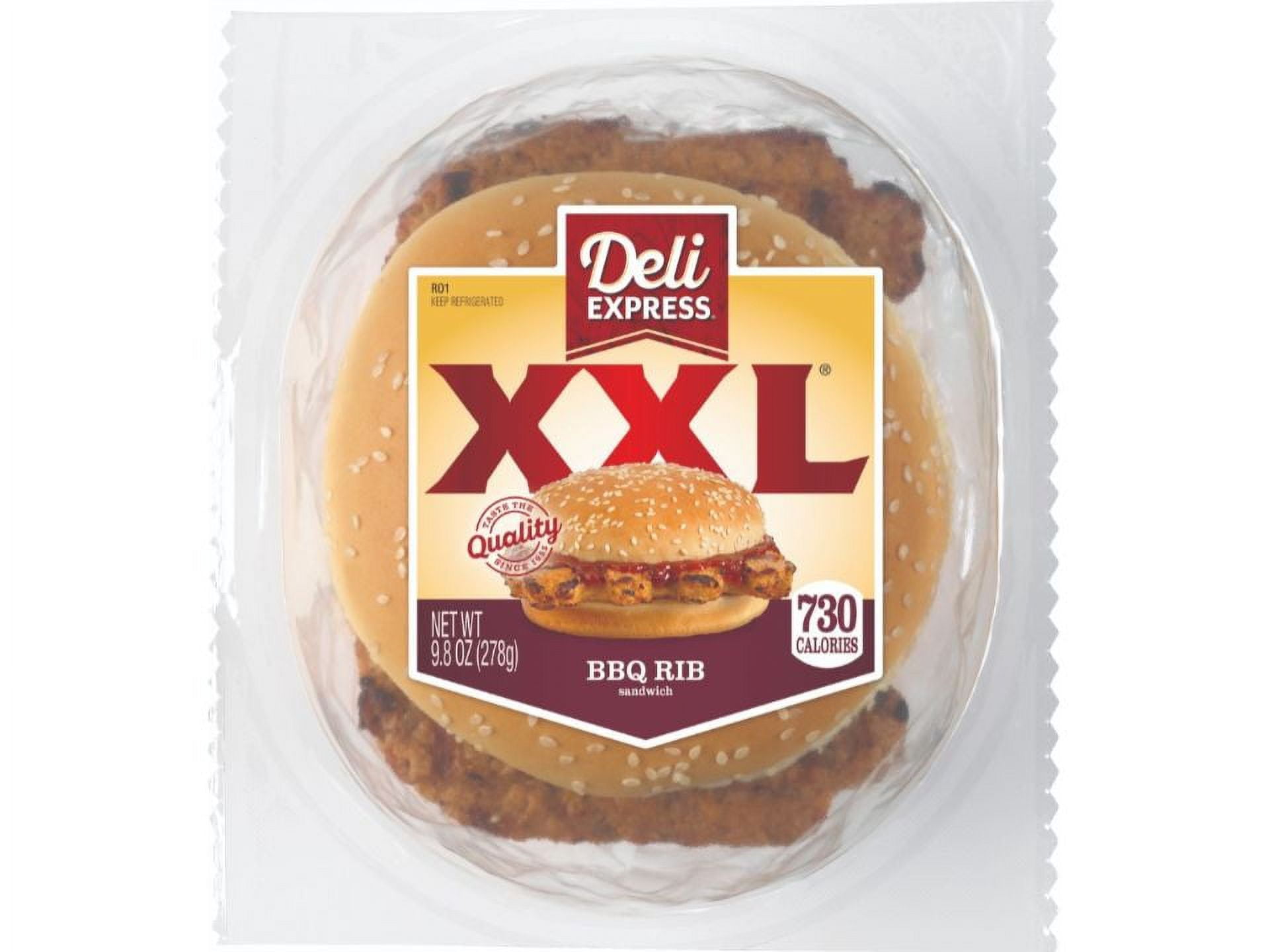 Deli Express XXL BBQ Rib Sandwich 9.8oz (PACK OF 6) - Walmart.com