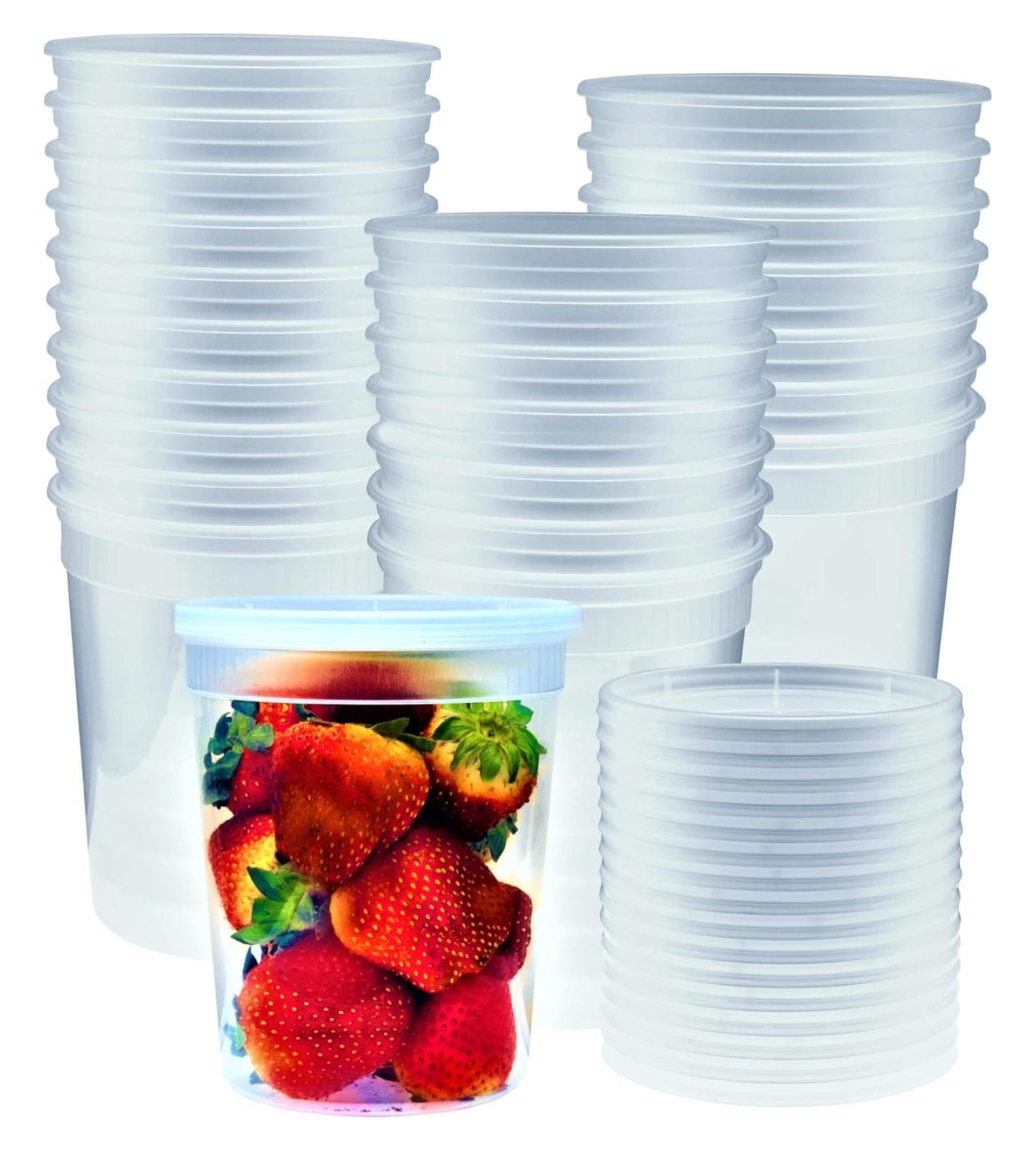Deli Food Storage Containers with Lids [32 oz. Pack of 240] Disposable ...