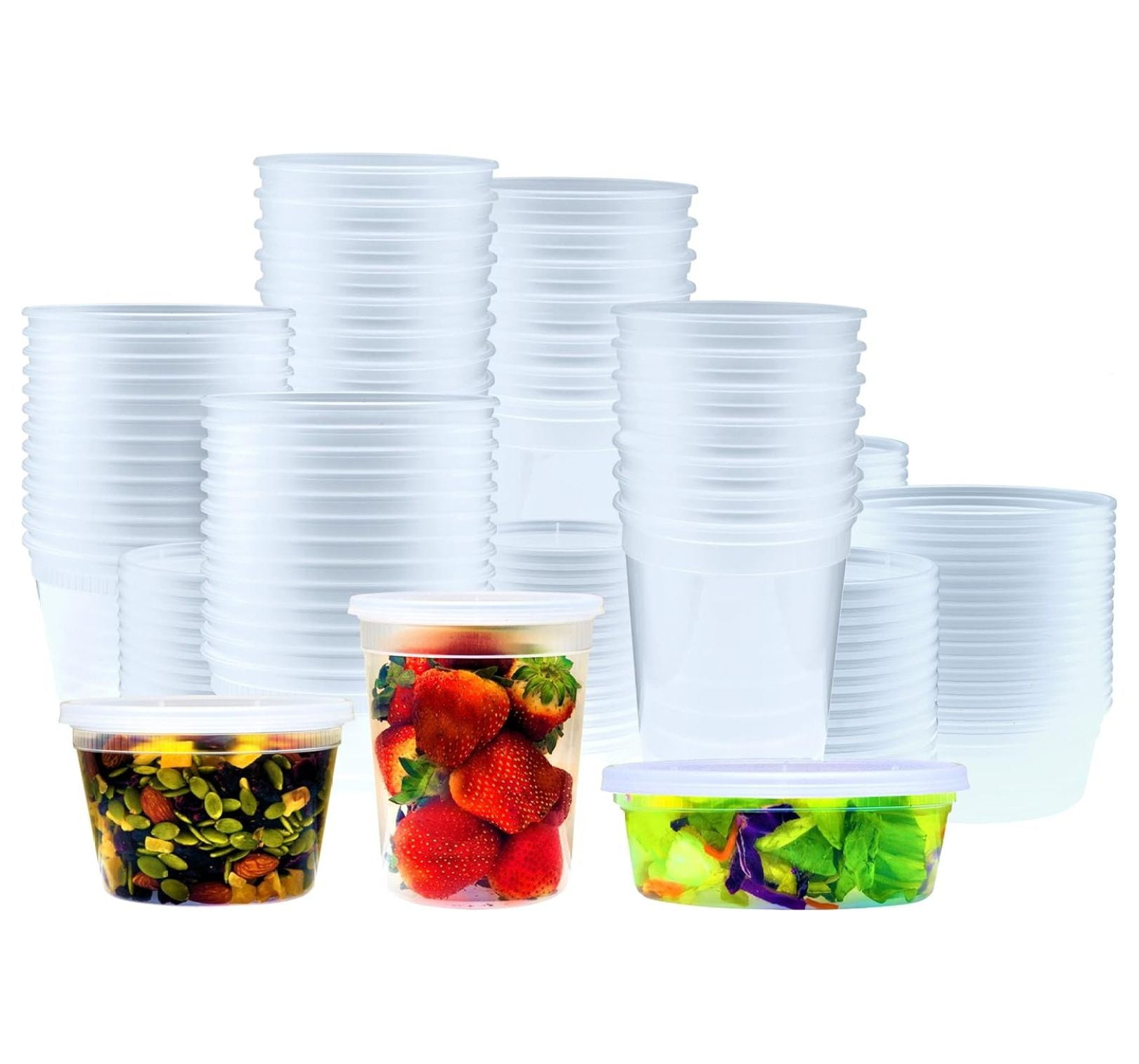 Deli Food Storage Containers with Lids [Combo Pack of 240] Disposable ...