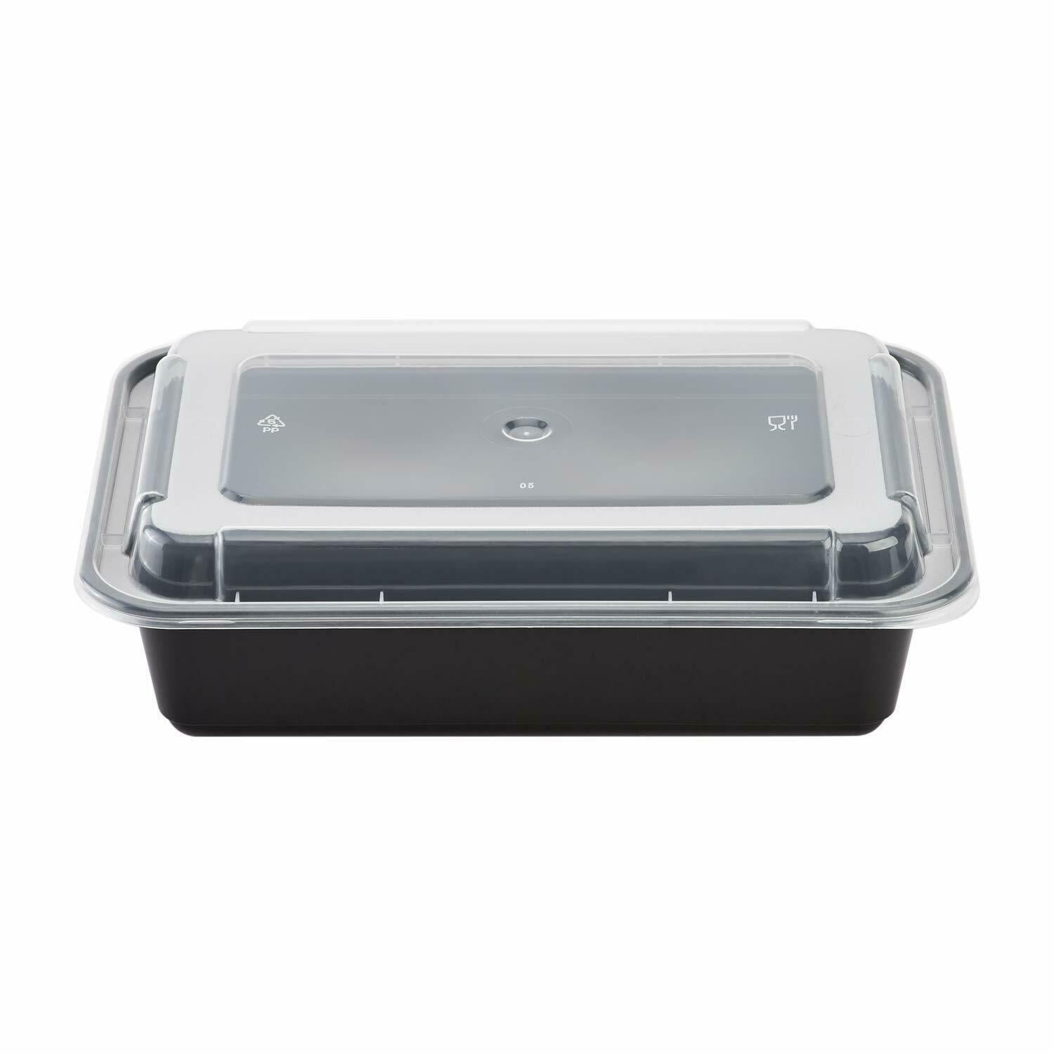 Deli & Meal Prep Food Containers with Lids, Reusable Microwavable ...